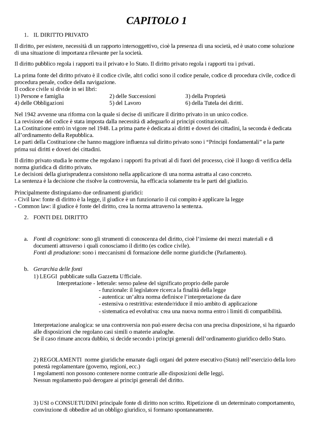 Dispensa parziale di diritto privato - Docsity