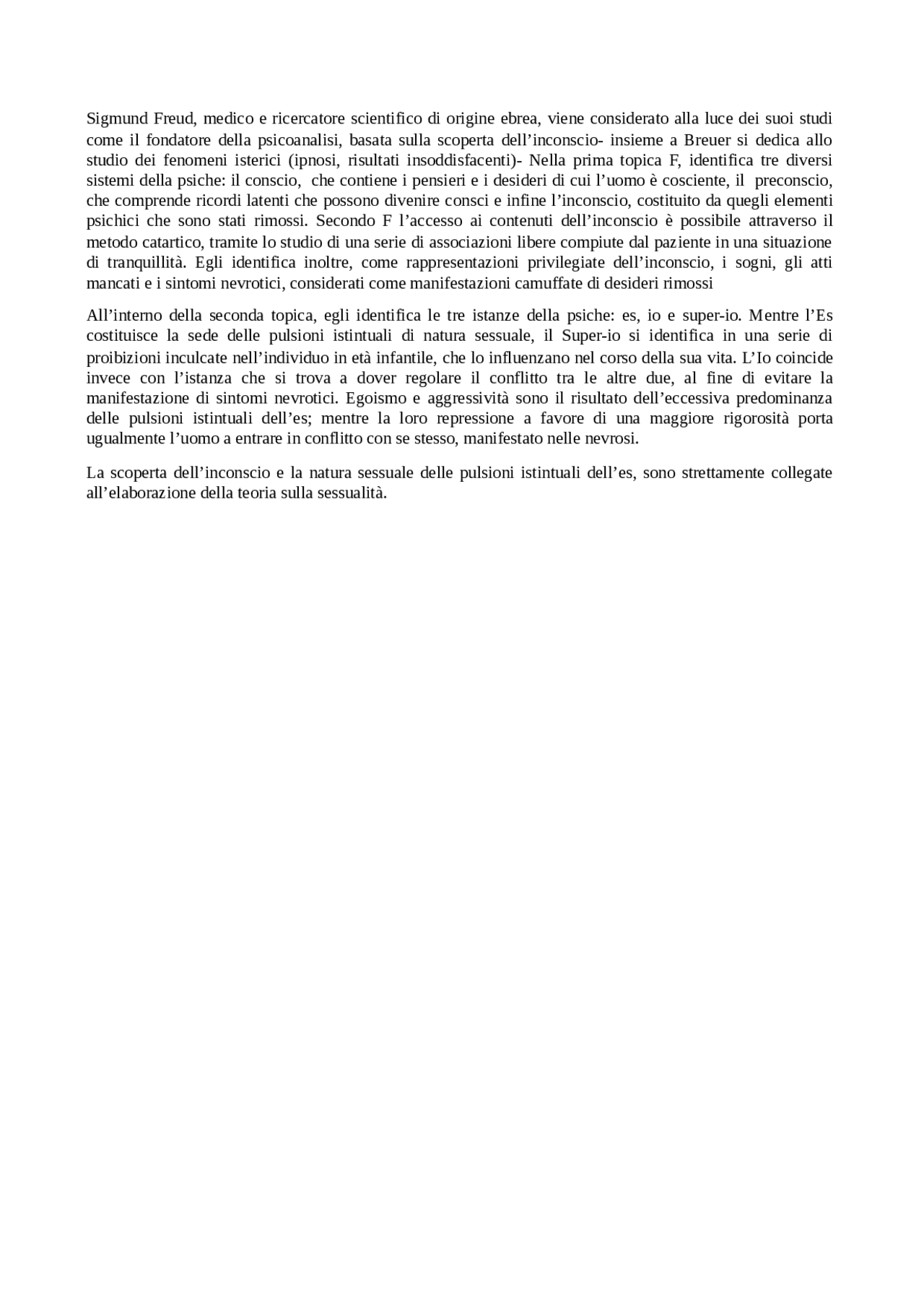Filosofia Di Freud Docsity
