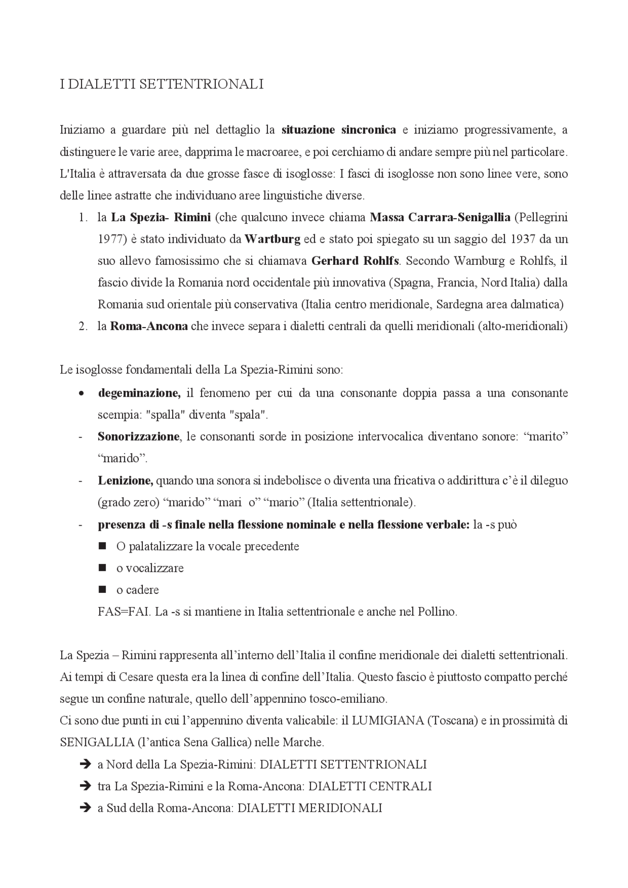 Profilo Linguistico Dei Dialetti Italiani Docsity