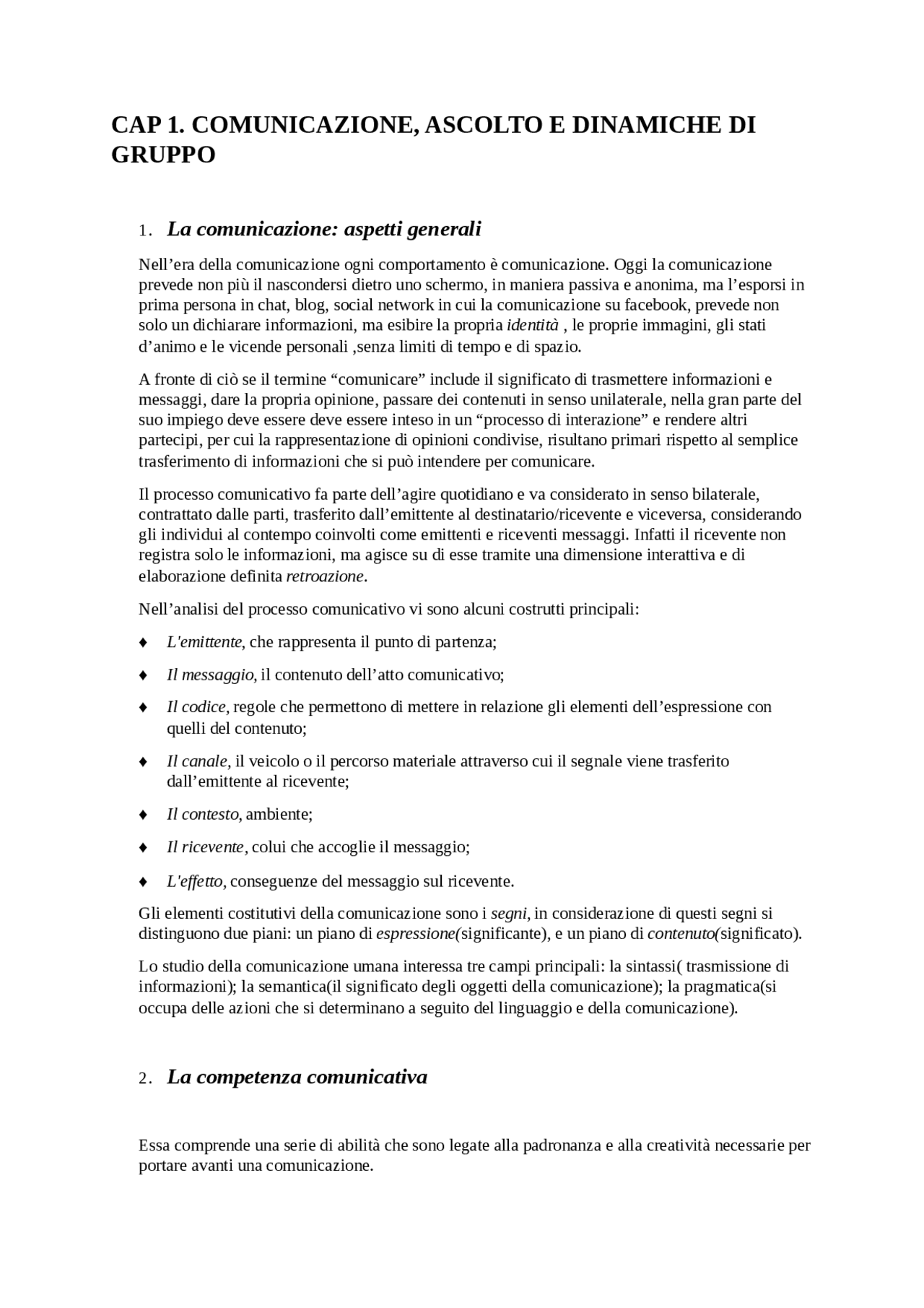 Elementi Di Psicologia Clinica Docsity