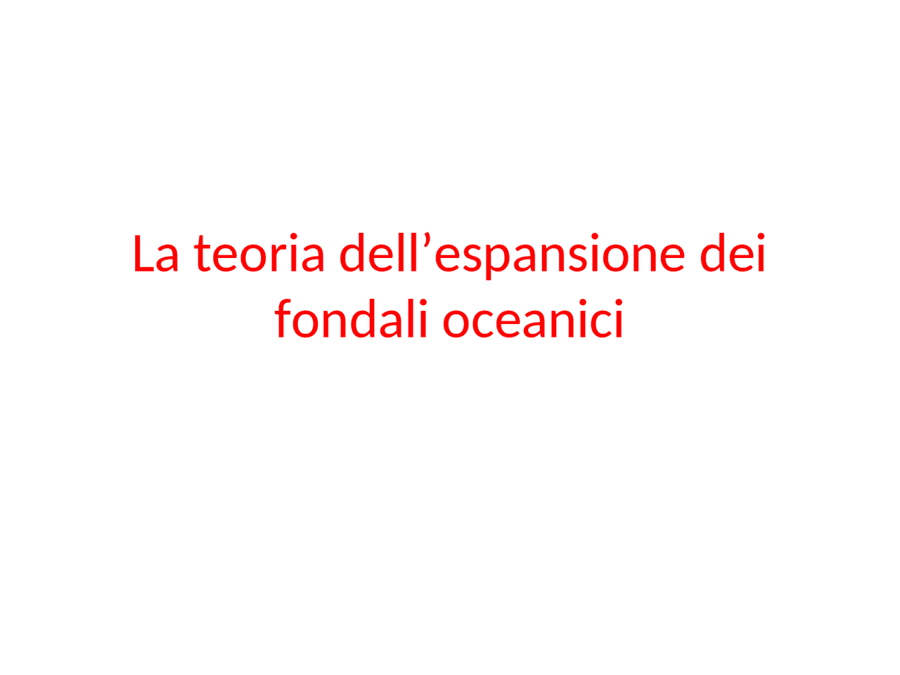 Espansione Dei Fondali Oceanici Ppt Docsity