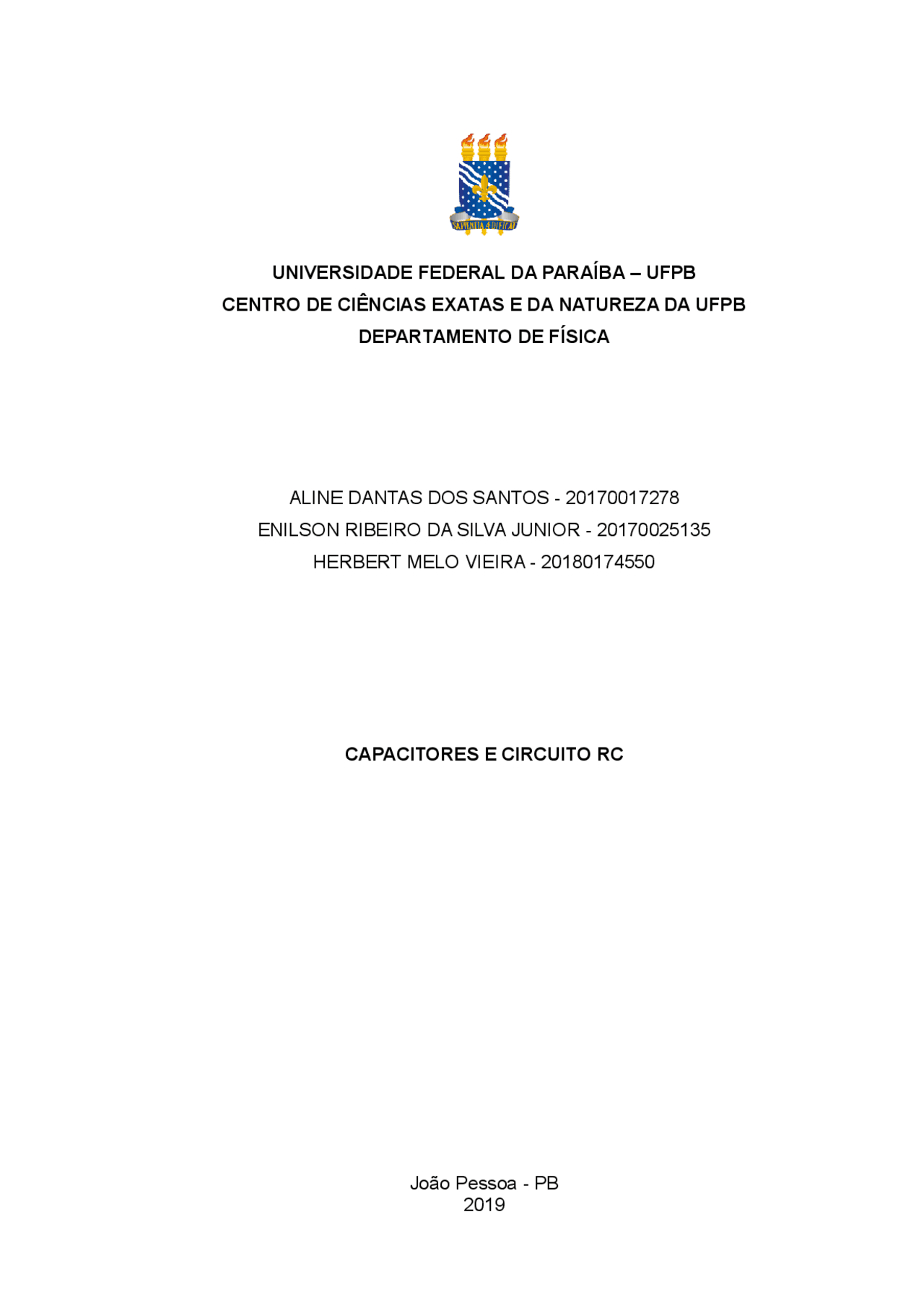 Relatório Física Experimental 2 Circuito Rc Docsity
