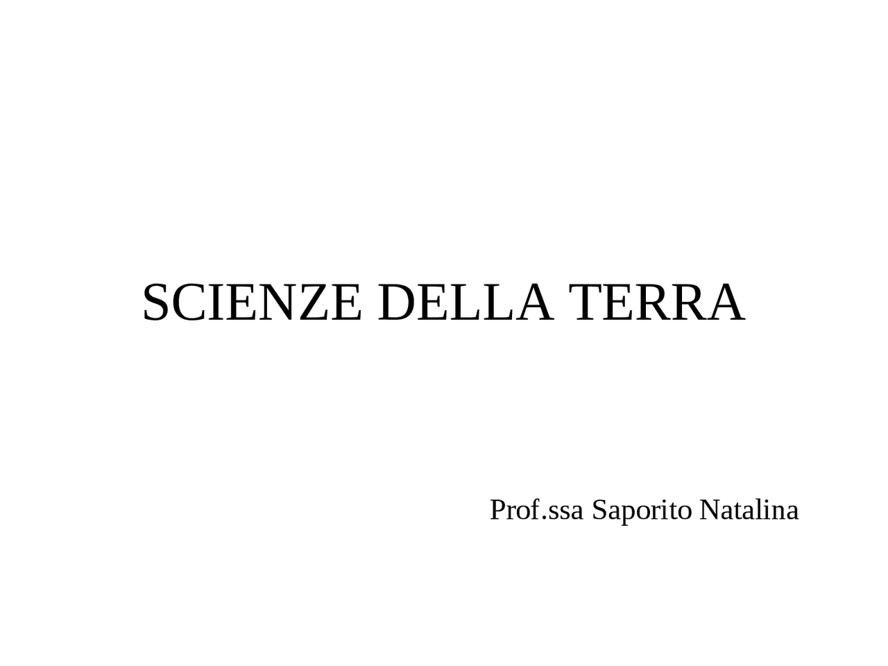 Introduzione Scienze Della Terra Docsity