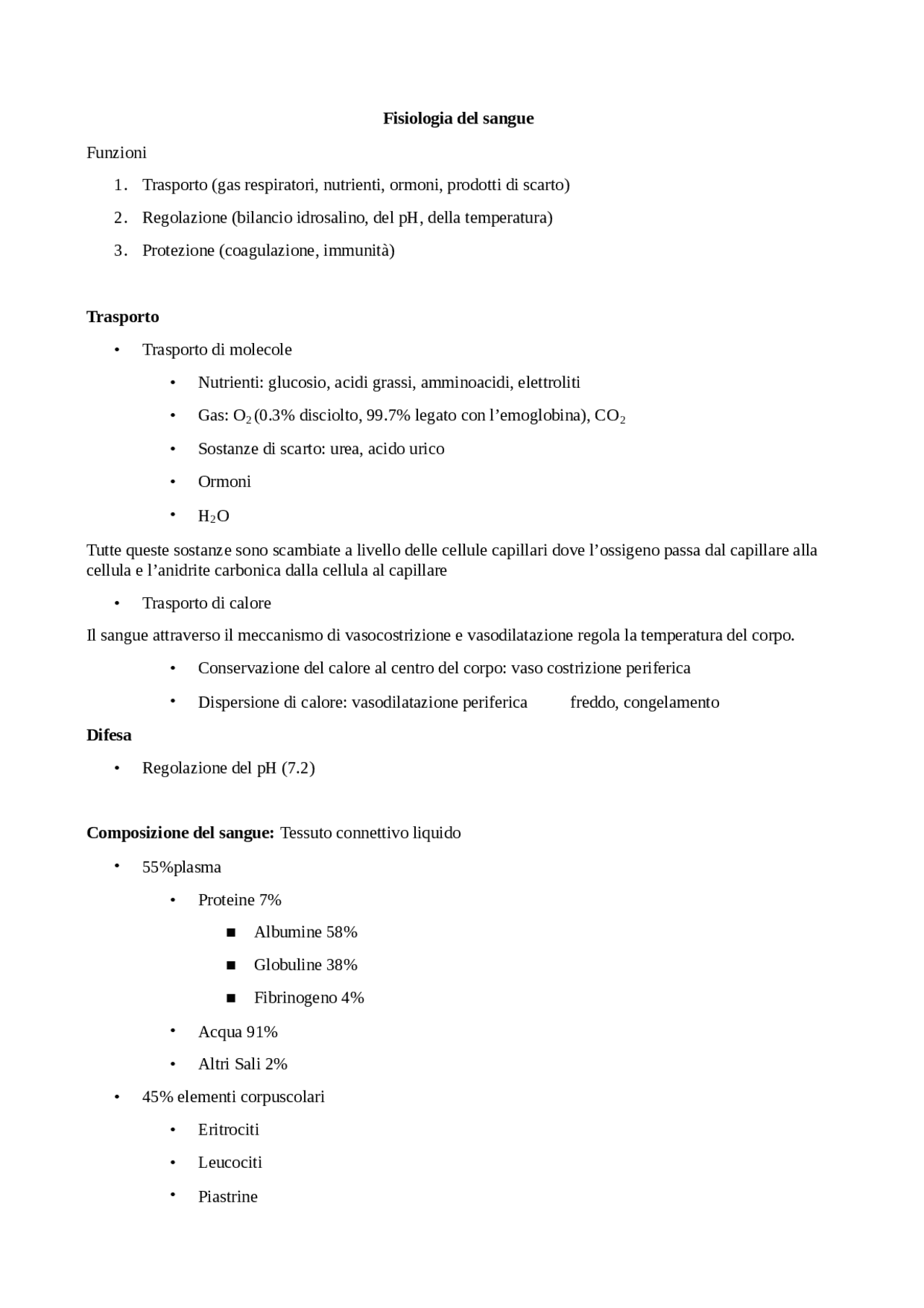 Apparato Circolatorio Docsity