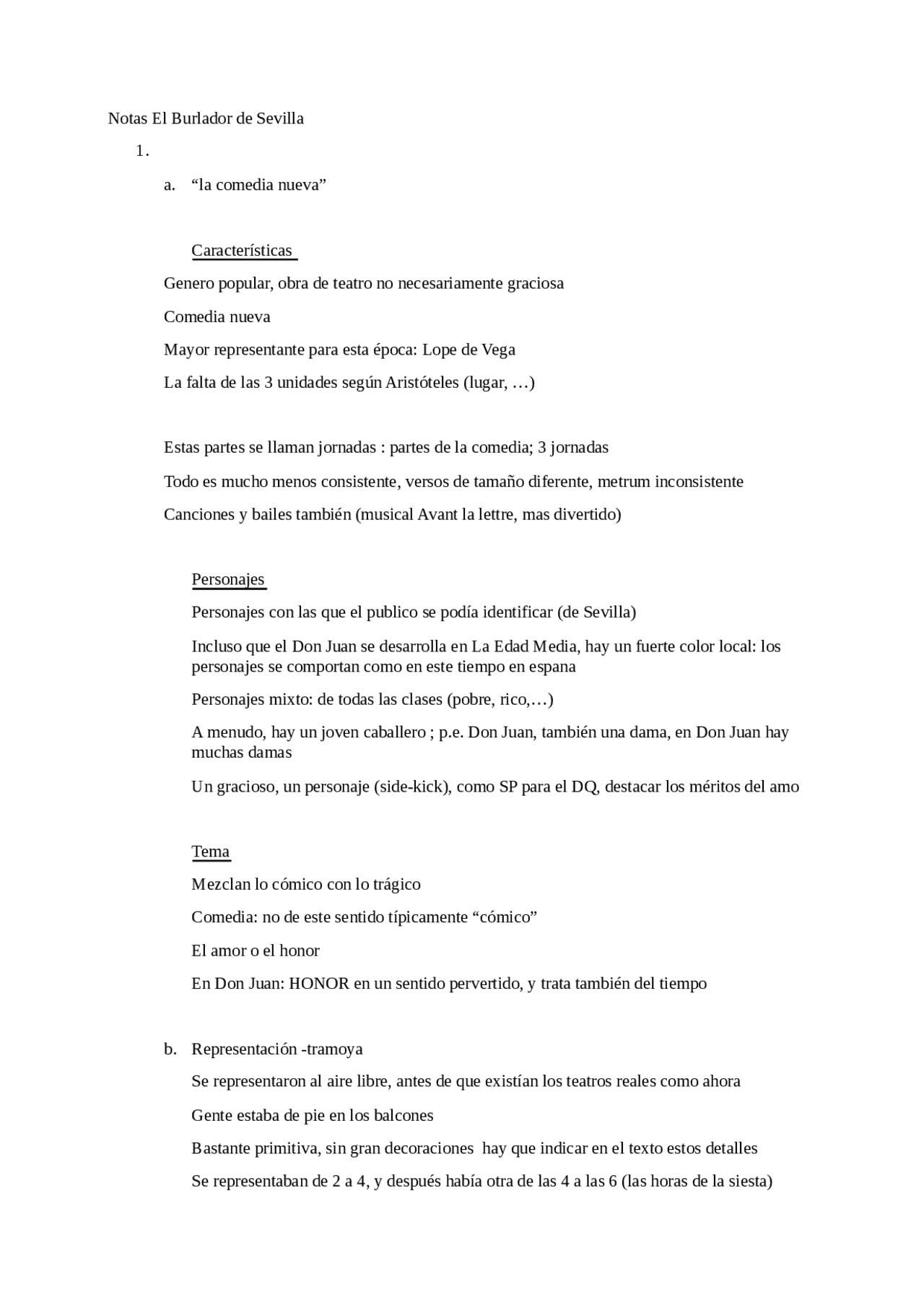 El burlador de Sevilla - Docsity