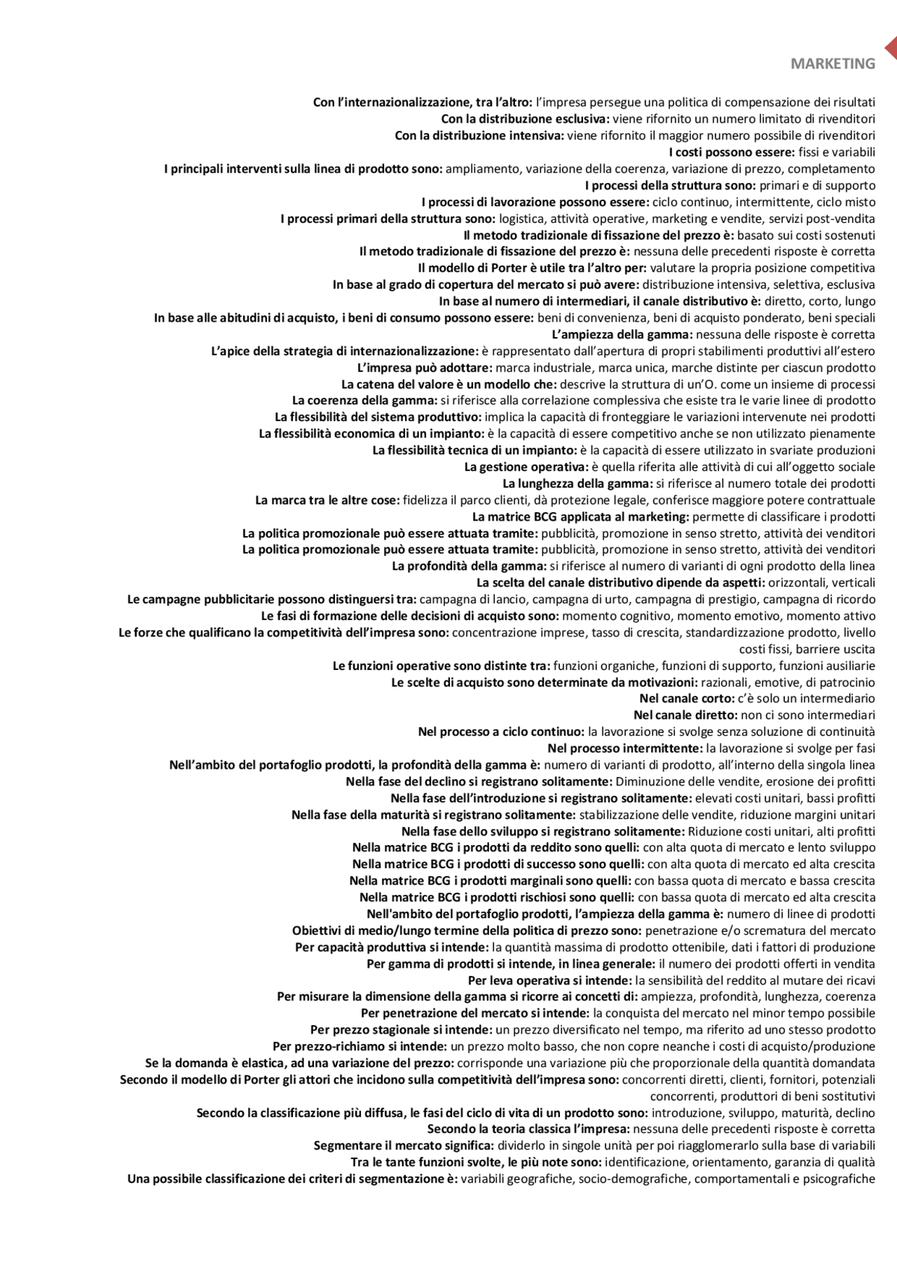 Marketing Domande Chiuse Docsity