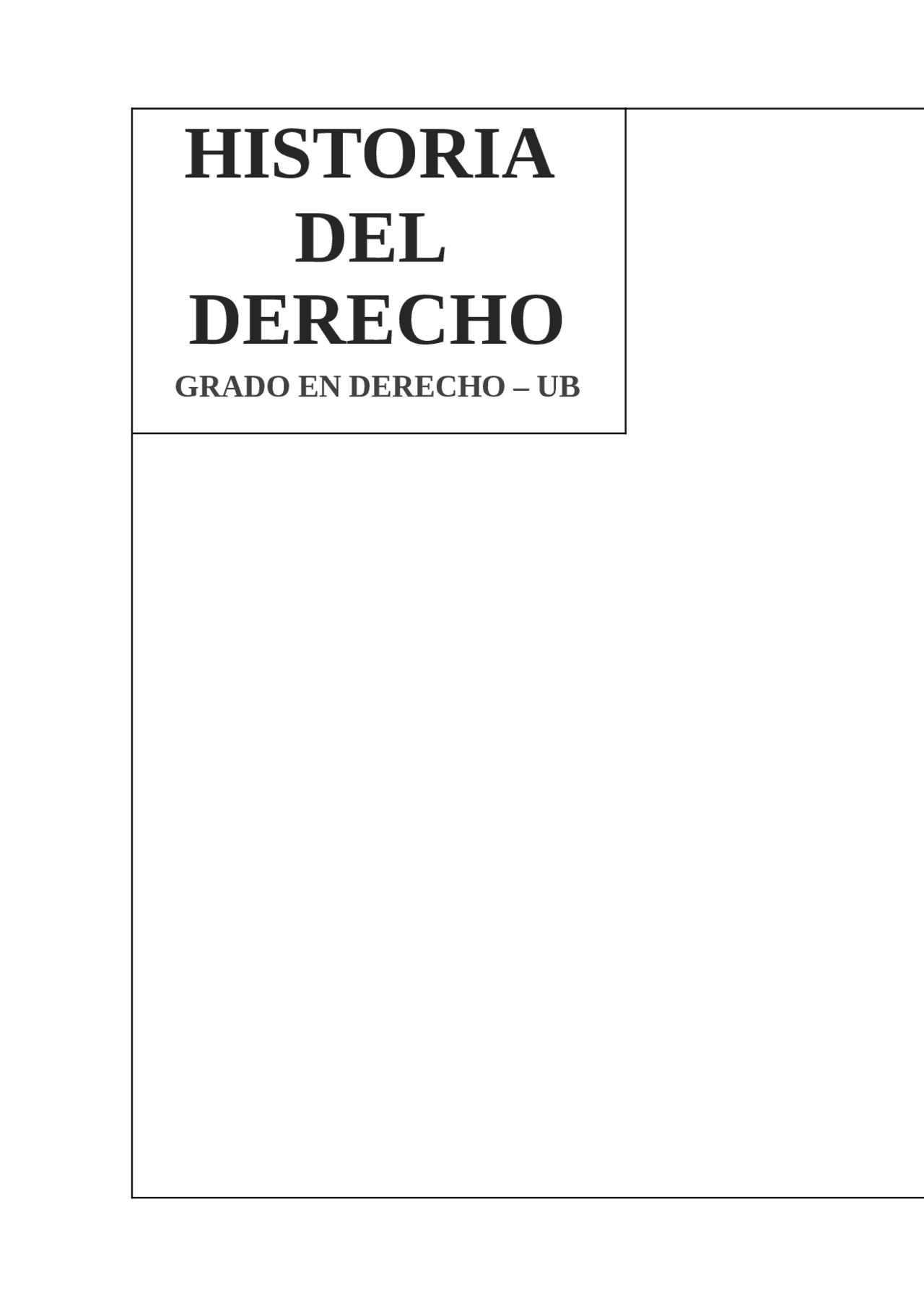 Apuntes De Las Clases Historia Del Derecho Docsity