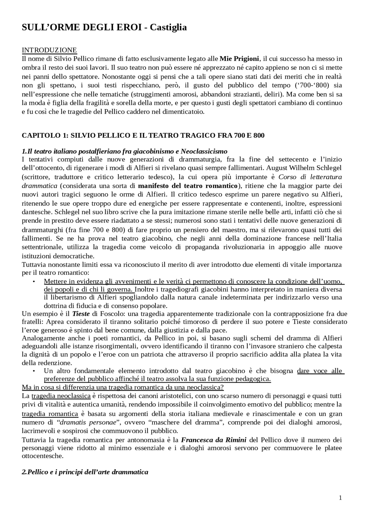 Sulle Orme Degli Eroi Docsity