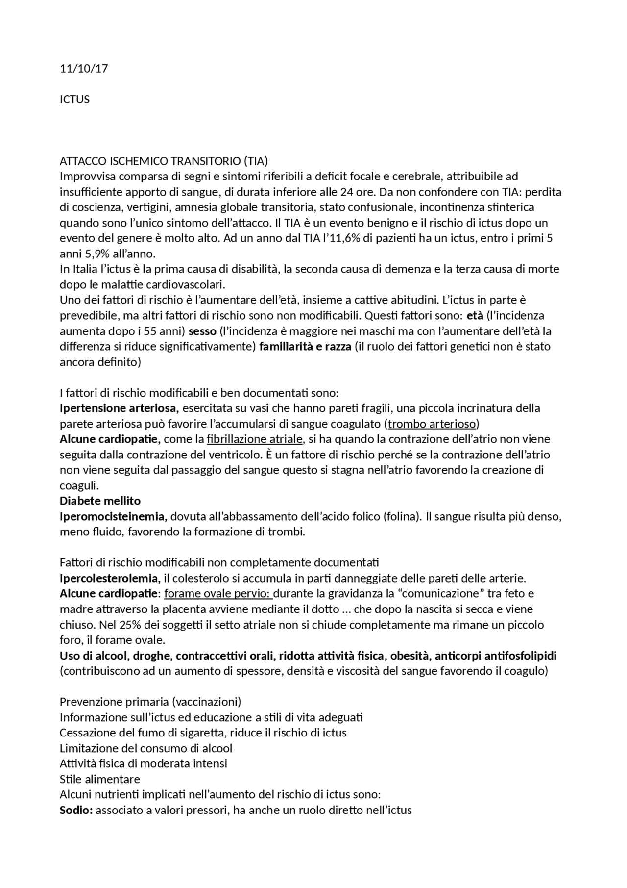 Elementi Di Neurologia Docsity