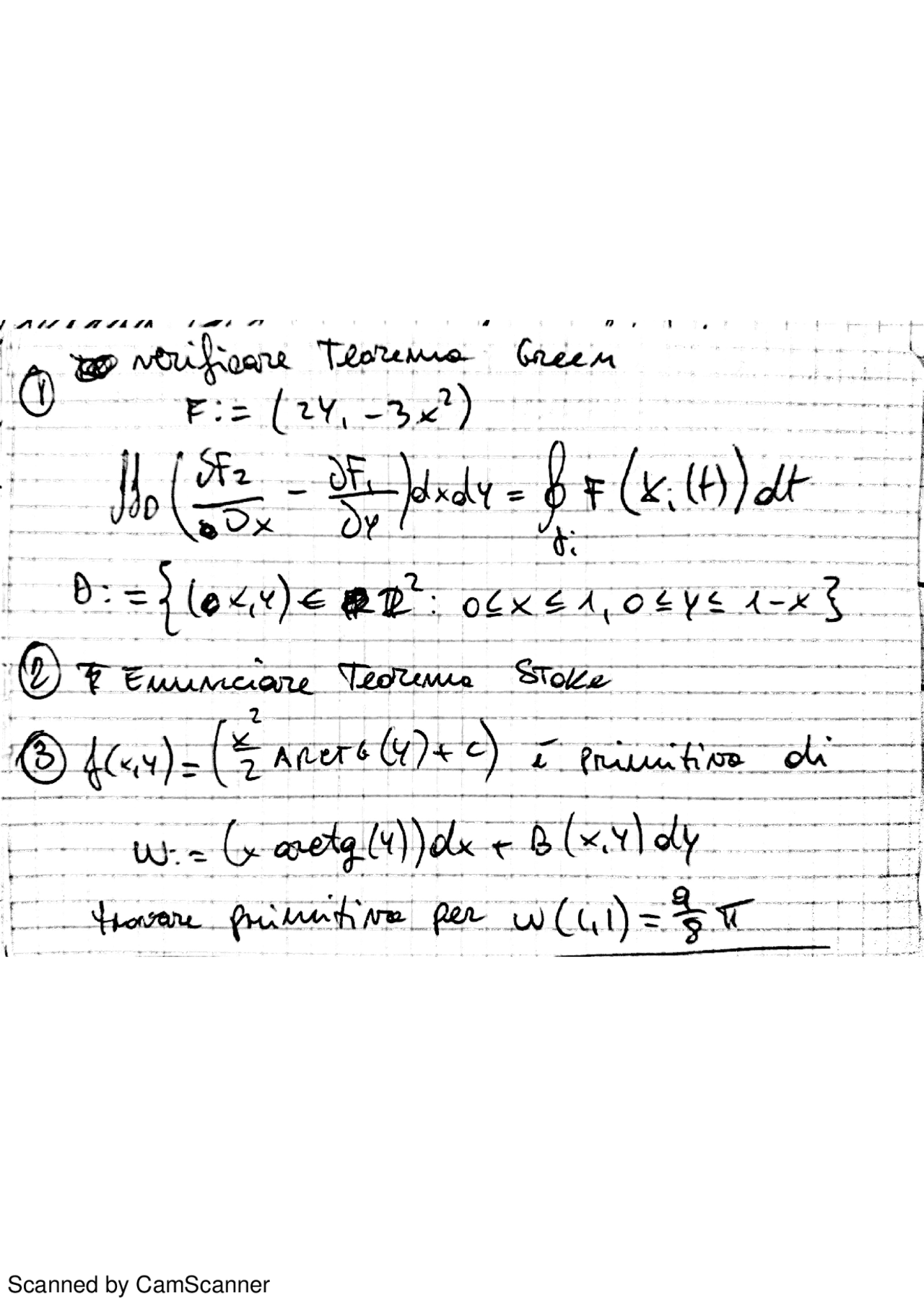 Prova Desame Matematica Iii Docsity