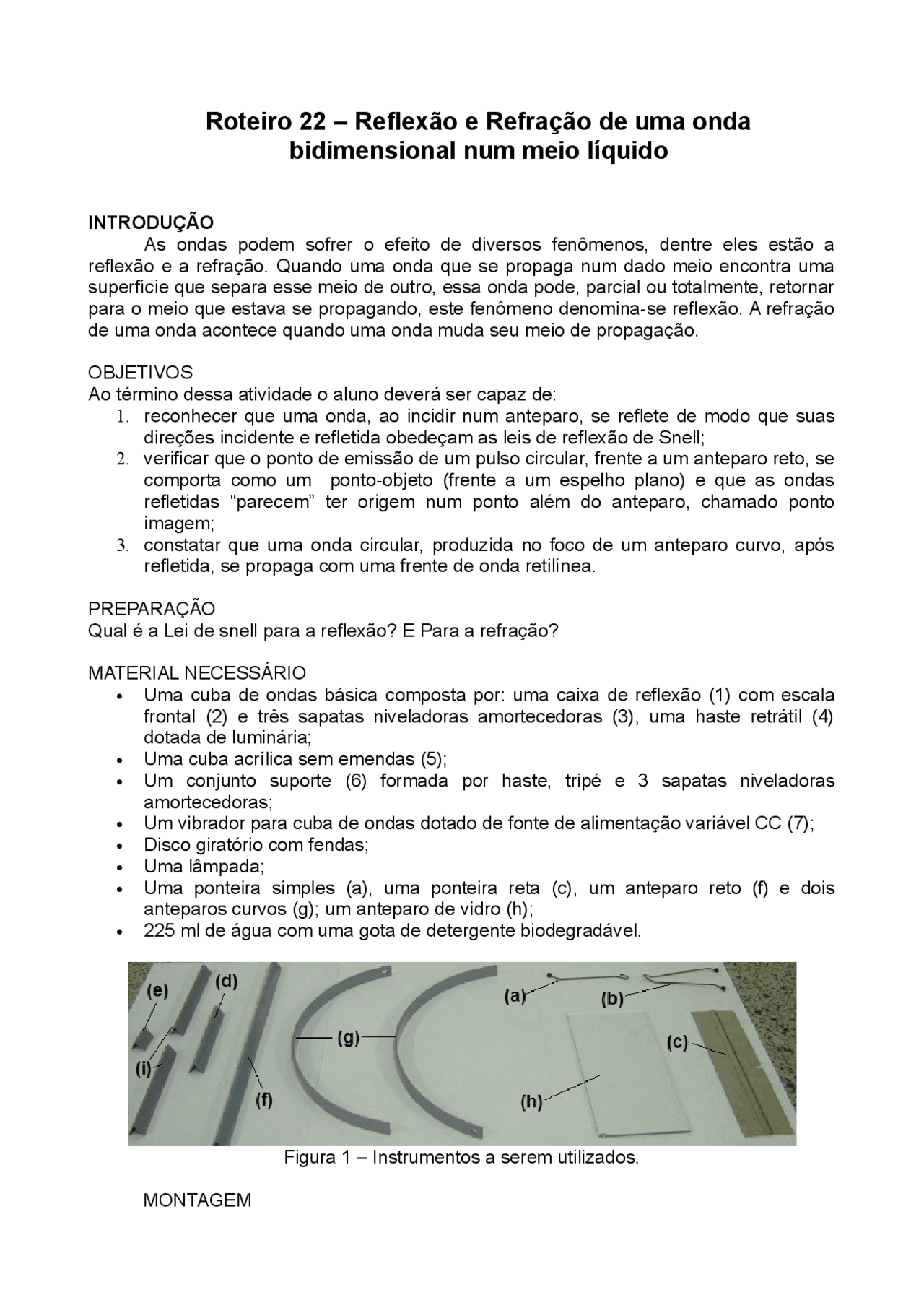 Reflexão E Refração Num Meio Líquido Docsity