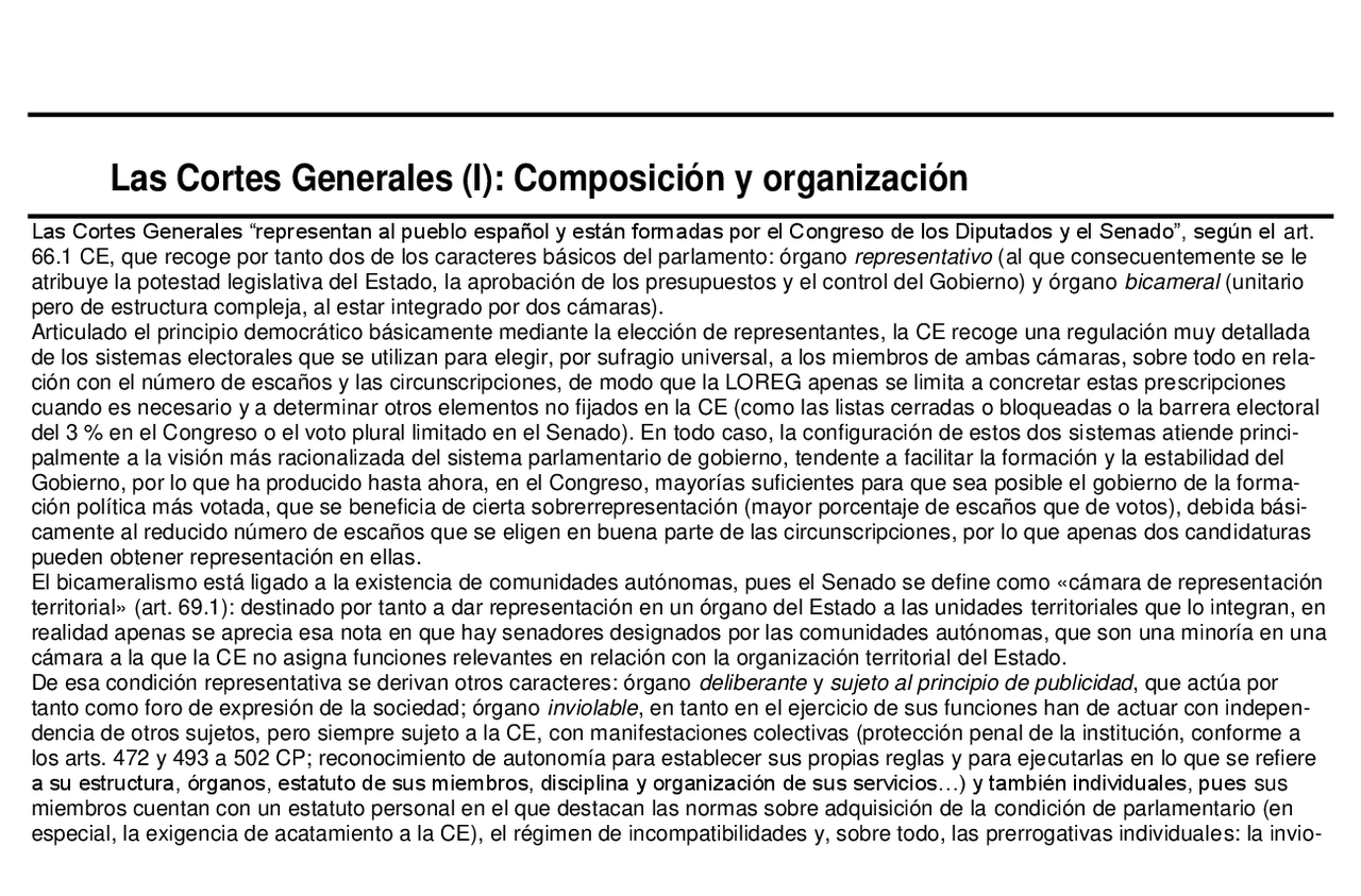 Tema 3 Derecho Constitucional Docsity