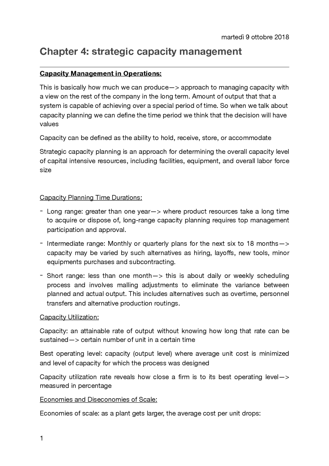 Riassunto Capitolo 4 Del Libro Principles Of Management Docsity
