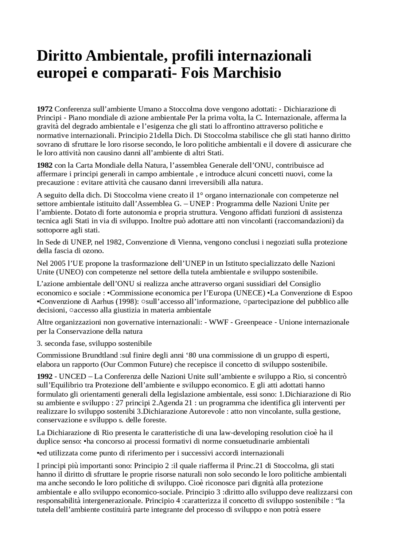 Riassunto Di Diritto Internazionale Docsity