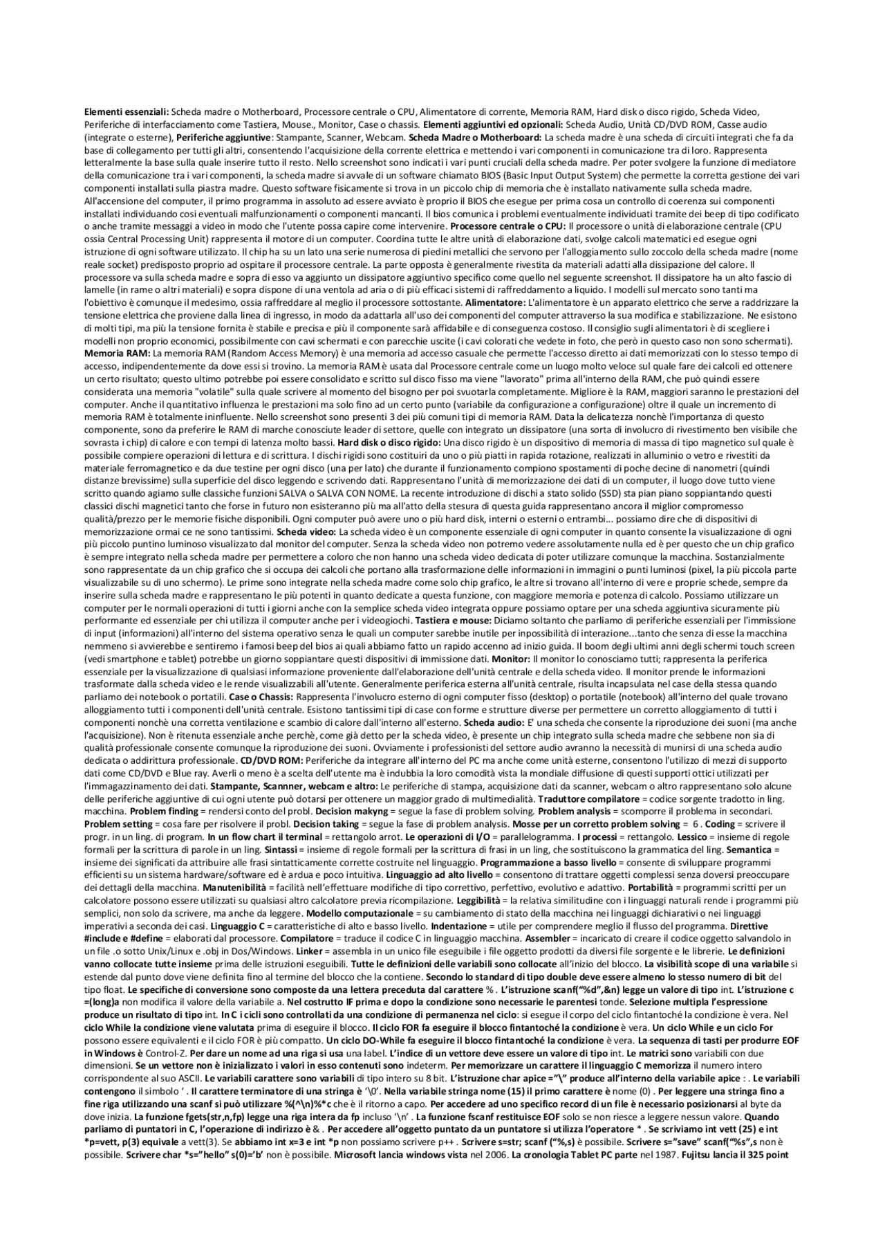 Appunti Di Sistemi Di Elaborazione Delle Informazioni Ingegneria