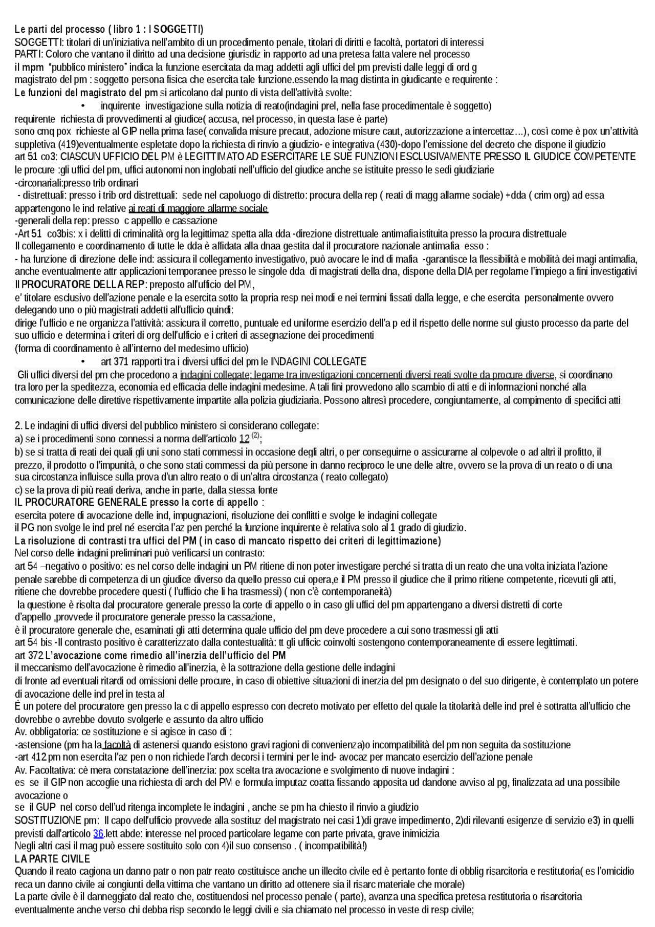 Procedura Penale I Soggetti E Le Parti Processuali Docsity