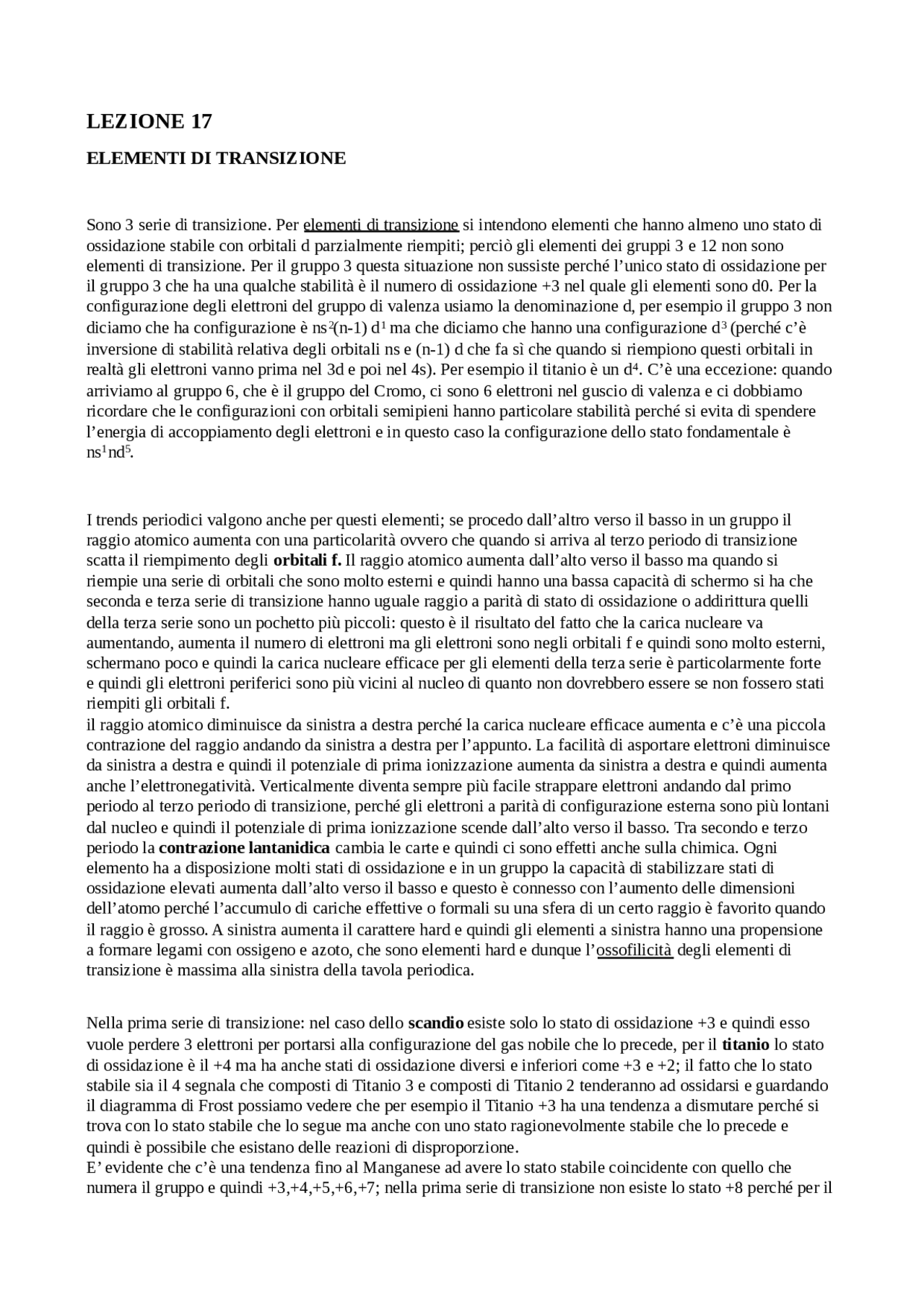 Lezioni Chimica Generale Ed Inorganica 2 Docsity