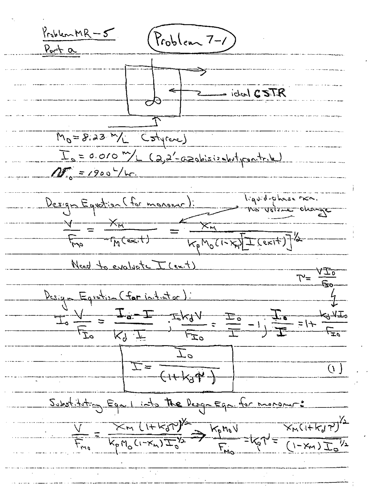 Solucionário Reatores Químicos Roberts cap 7 - Docsity