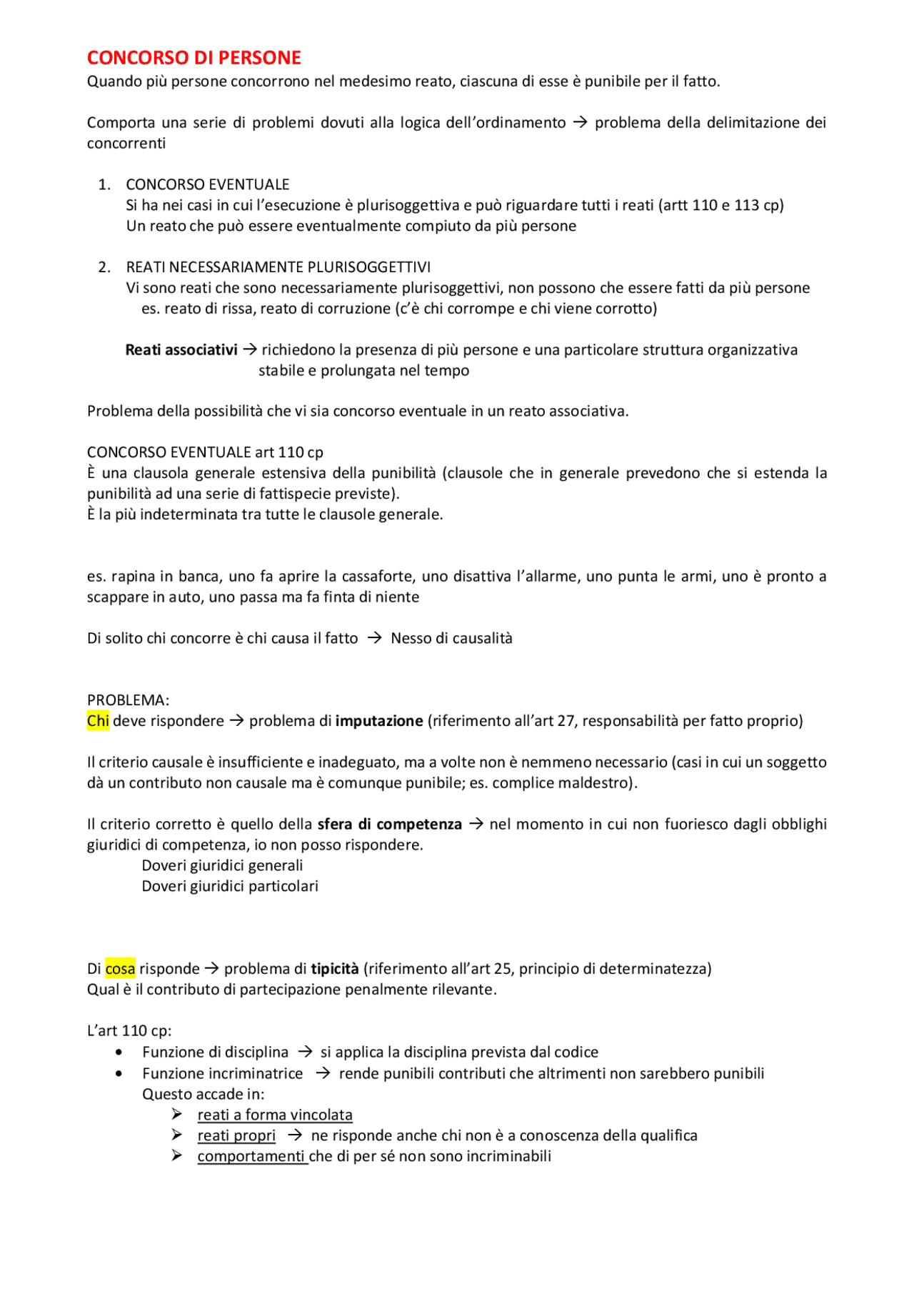 Concorso Di Persone Prof Cornacchia Docsity