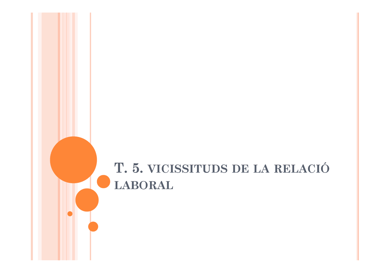 Tema 5 vicisitudes relacion laboral - Docsity