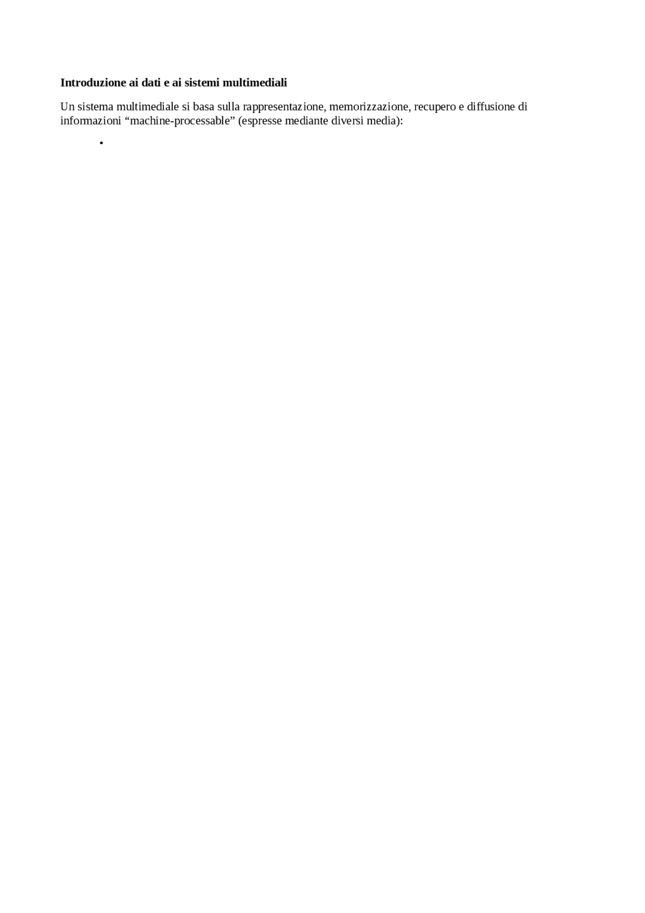 Dati E Sistemi Multimediali Docsity