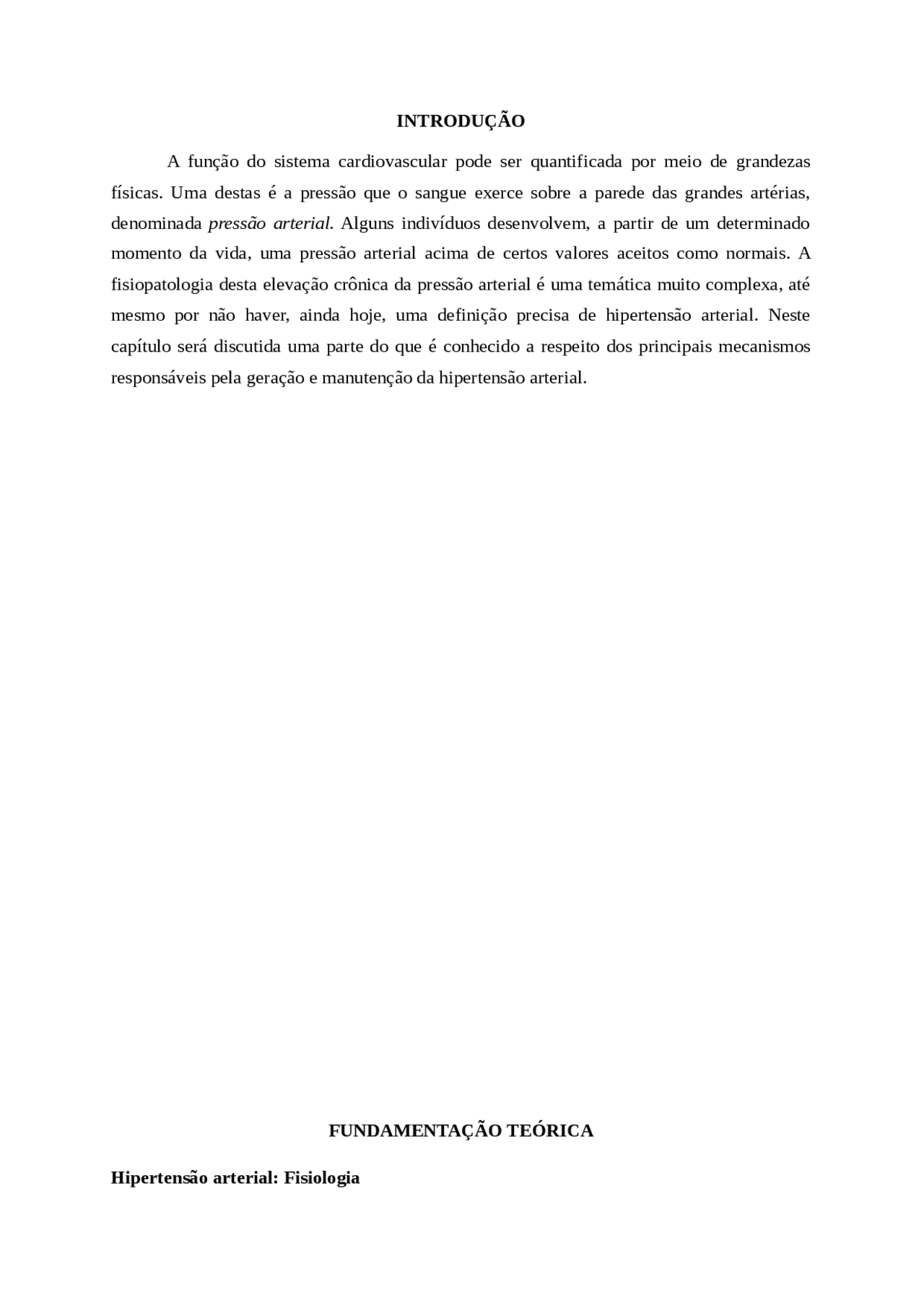 IntroduÇÃo A PressÃo Arterial Monografías Ensayos Biología Docsity