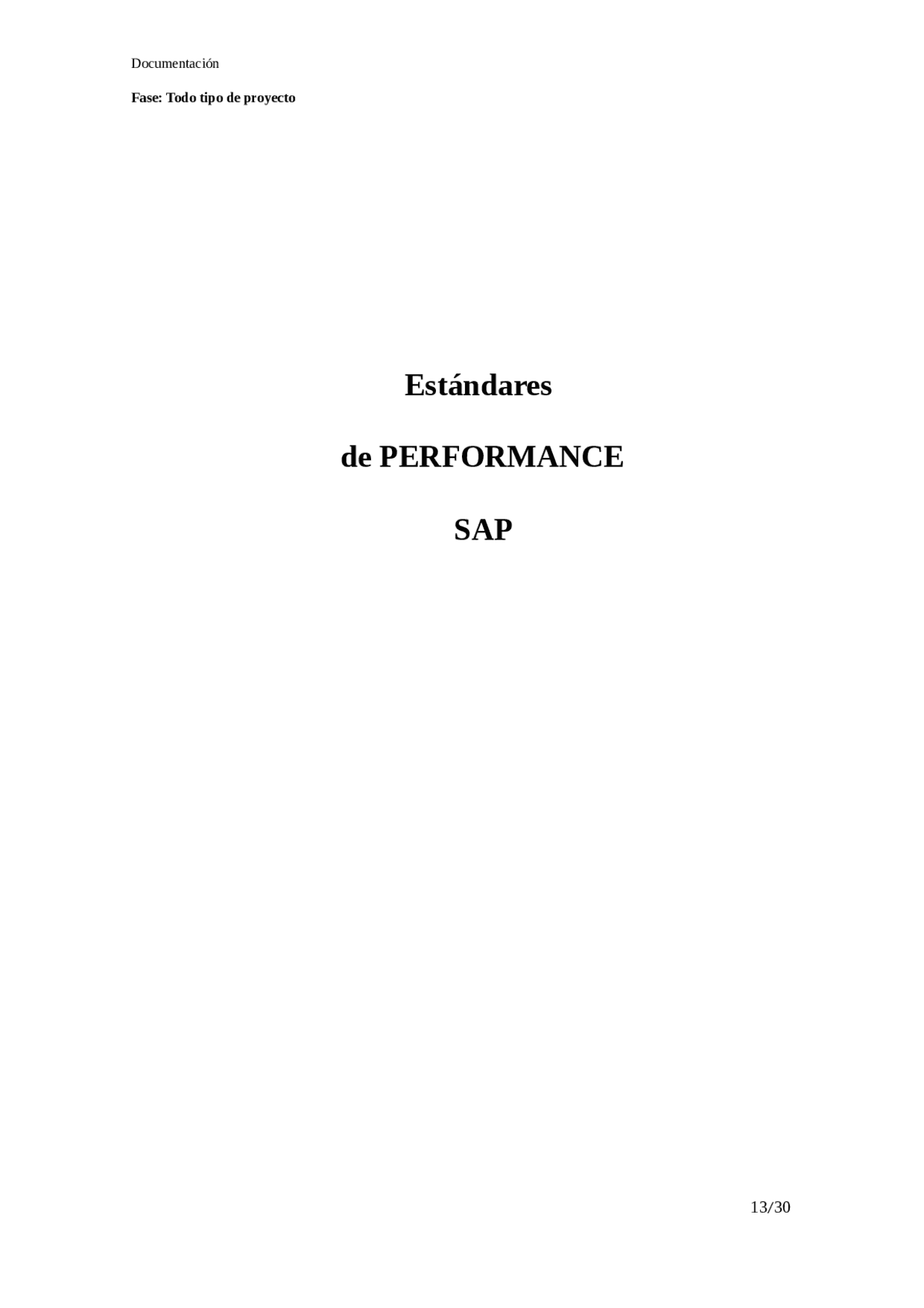 Estandares De Performance Vfree Sap Docsity