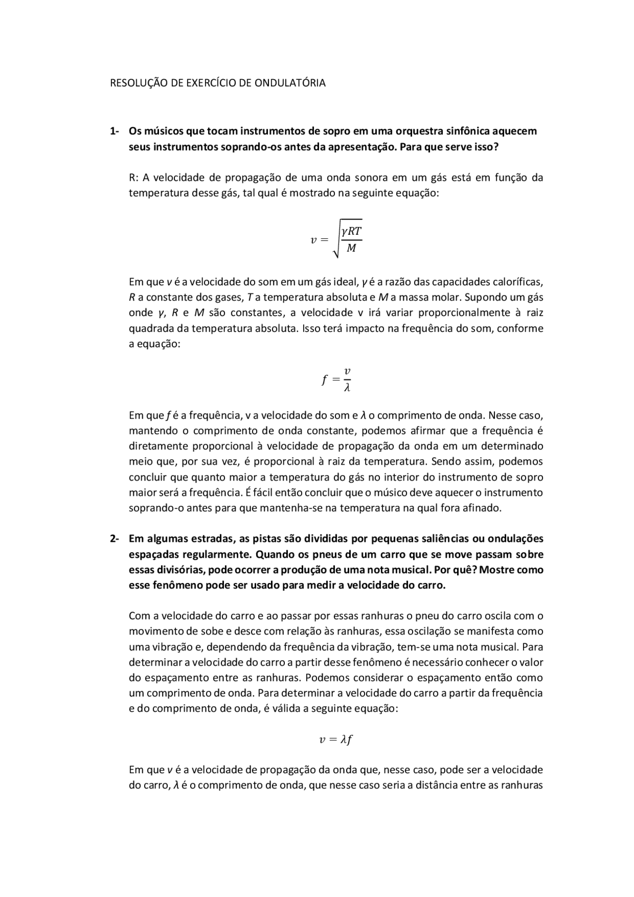 Ondas Física Dois Docsity