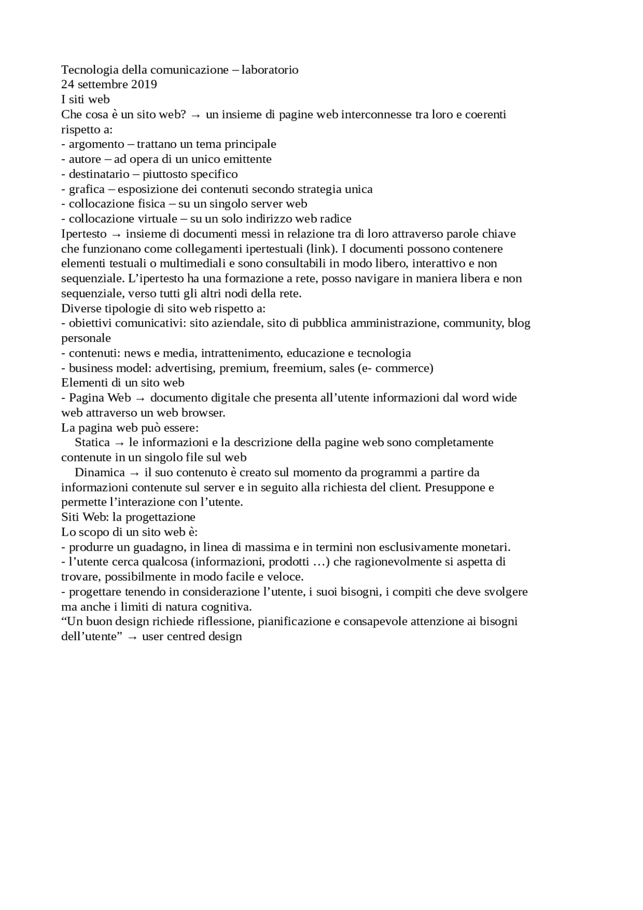Tecnologia Della Comunicazione Appunti Di Elementi Di Informatica