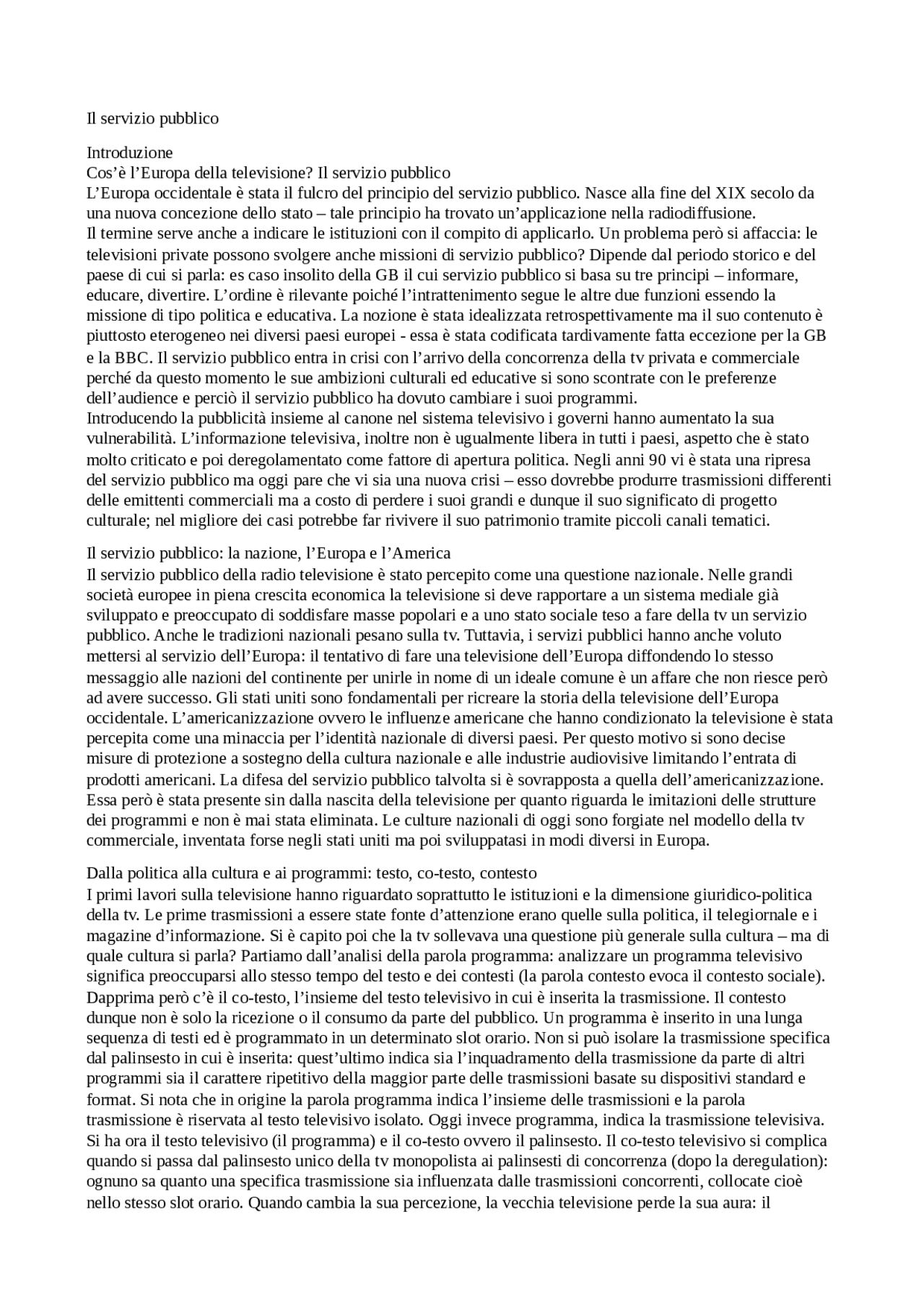 Il Servizio Pubblico Docsity