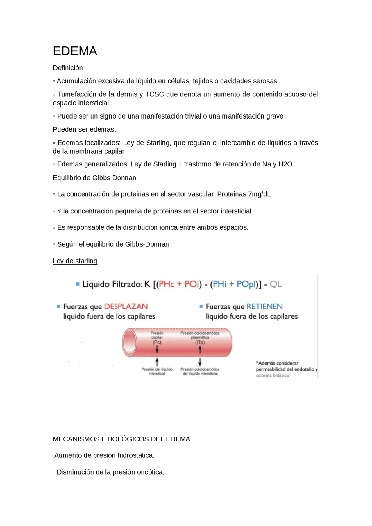 EDEMA FISIOPATOLOGIA, MECANISMOS, GRADOS DE EDEMA | Guías, Proyectos ...