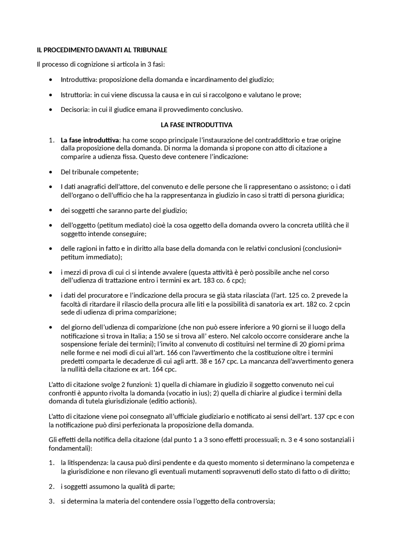 Procedura Civile Processo Di Cognizione Ed Simone Docsity