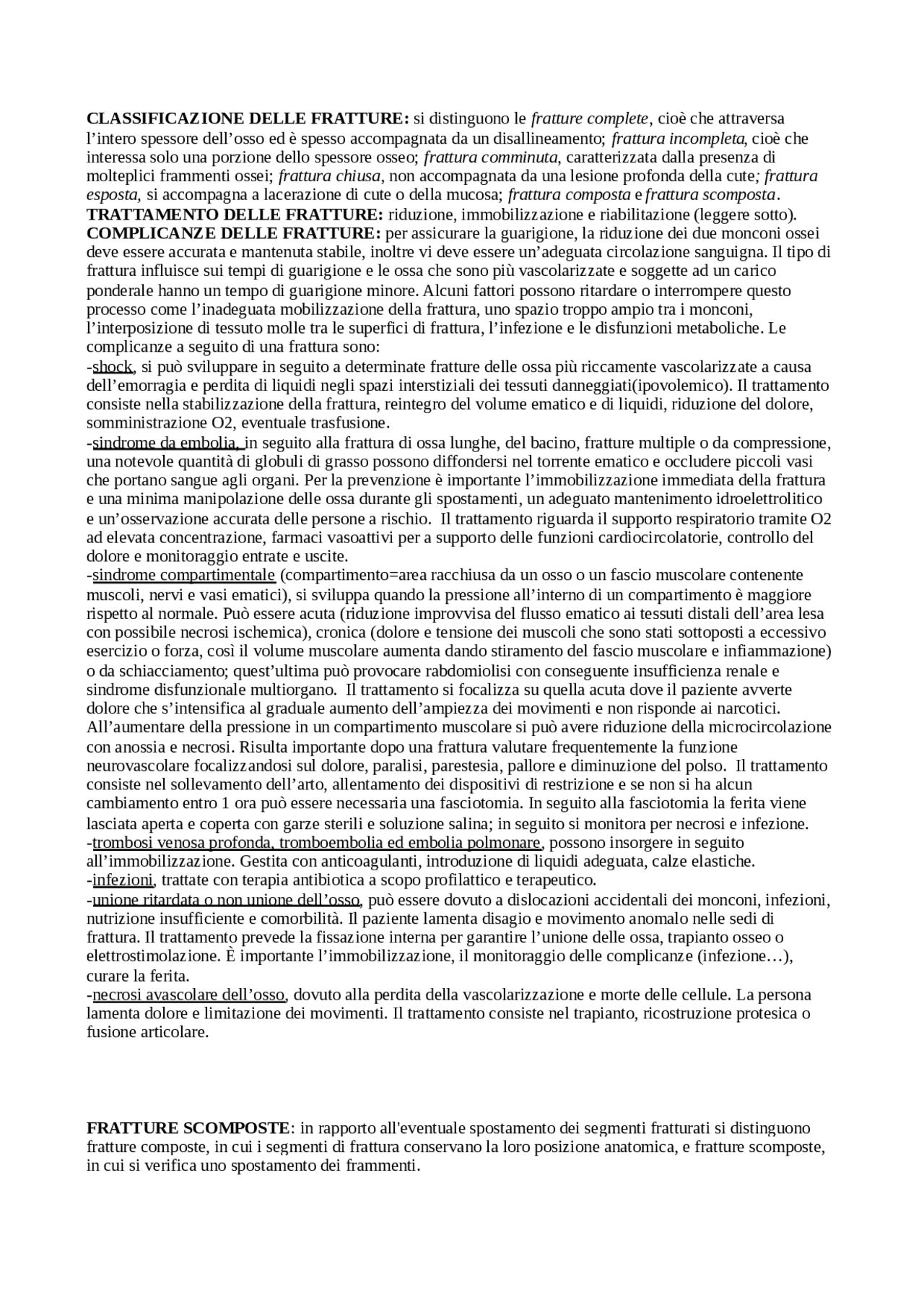Infermieristica In Ortopedia Docsity