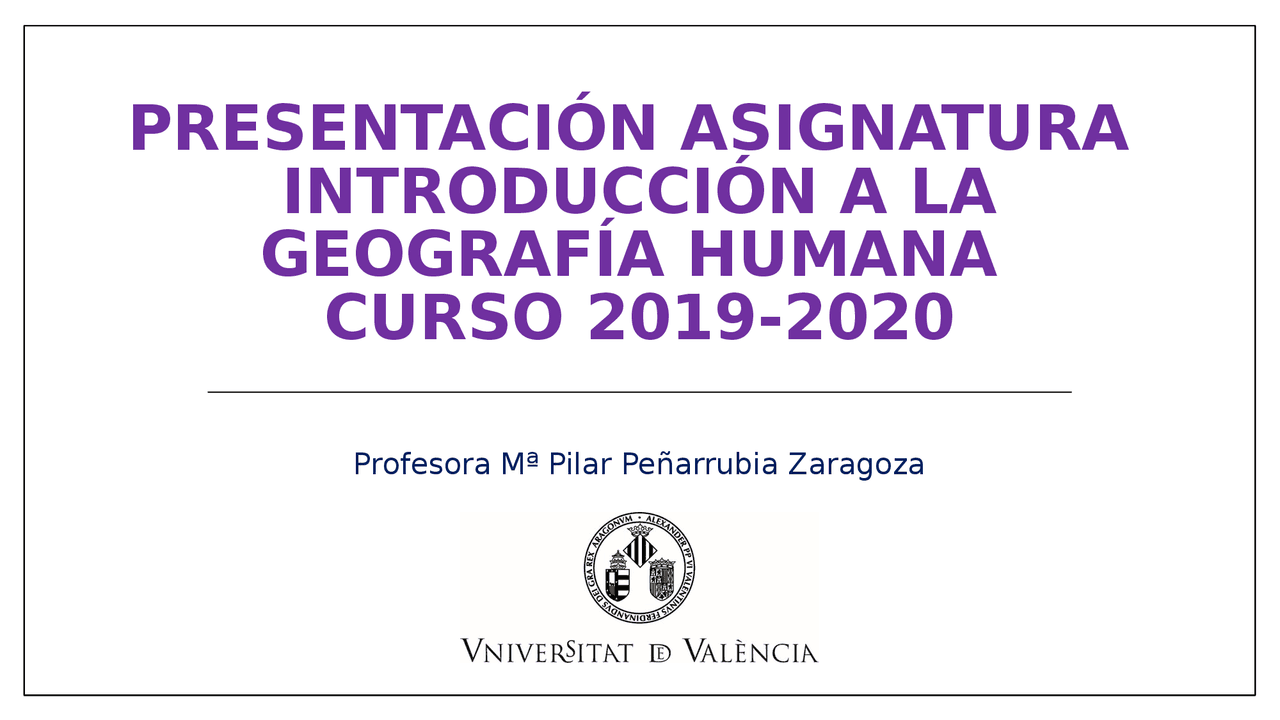 presetacion asignatura introduccion a la geografia humana | Esquemas y ...