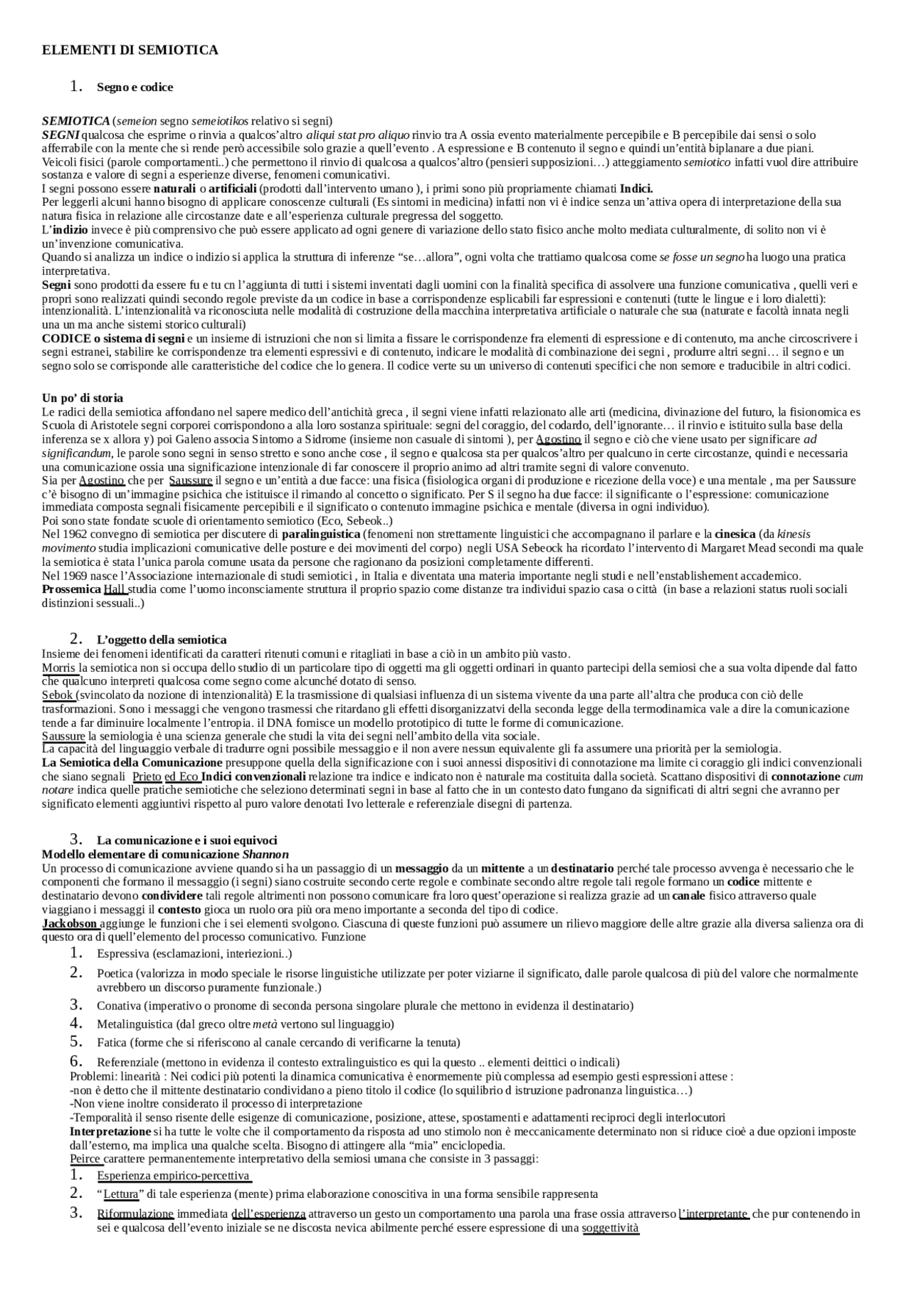 Esame Semiotica Dei Media Docsity