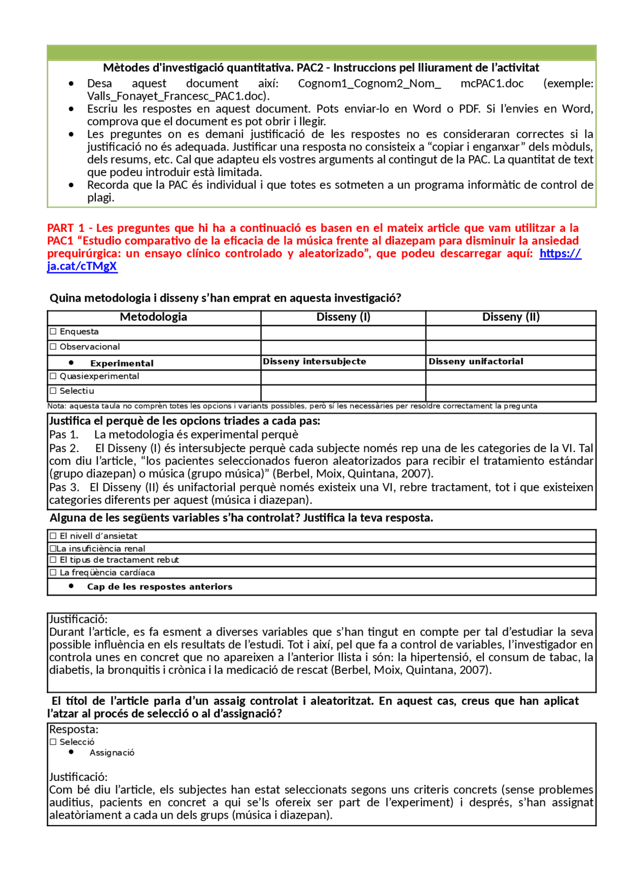 Pac 3 Mètodes Dinvestigació Quantitativa Docsity