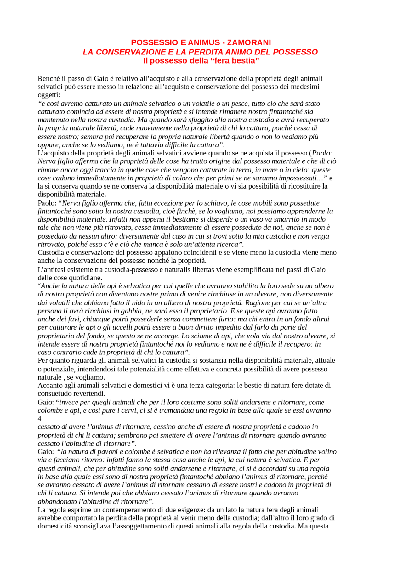 Riassunto Libro Di Esegesi Del Diritto Romano Docsity