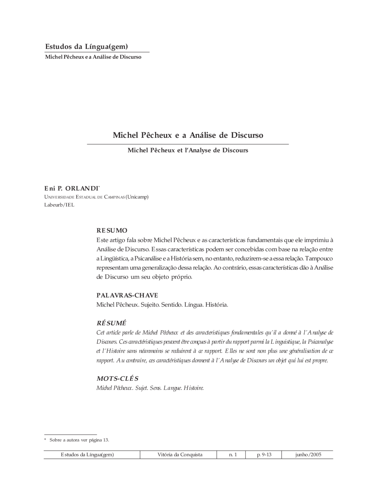 Michel Pecheux E A Ad Docsity