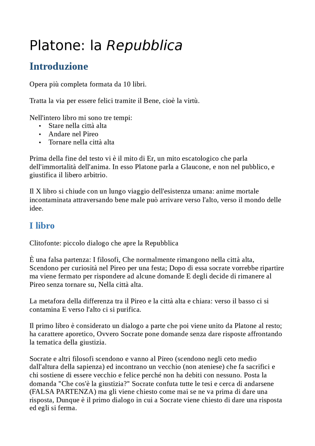 La Repubblica Di Platone Docsity