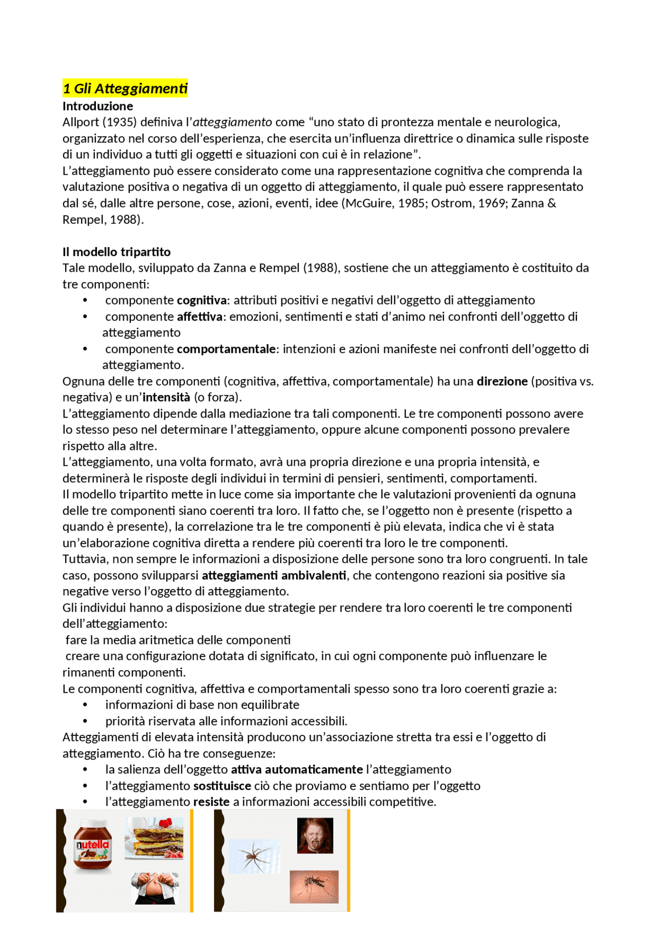 Psicologia Degli Atteggiamenti Docsity