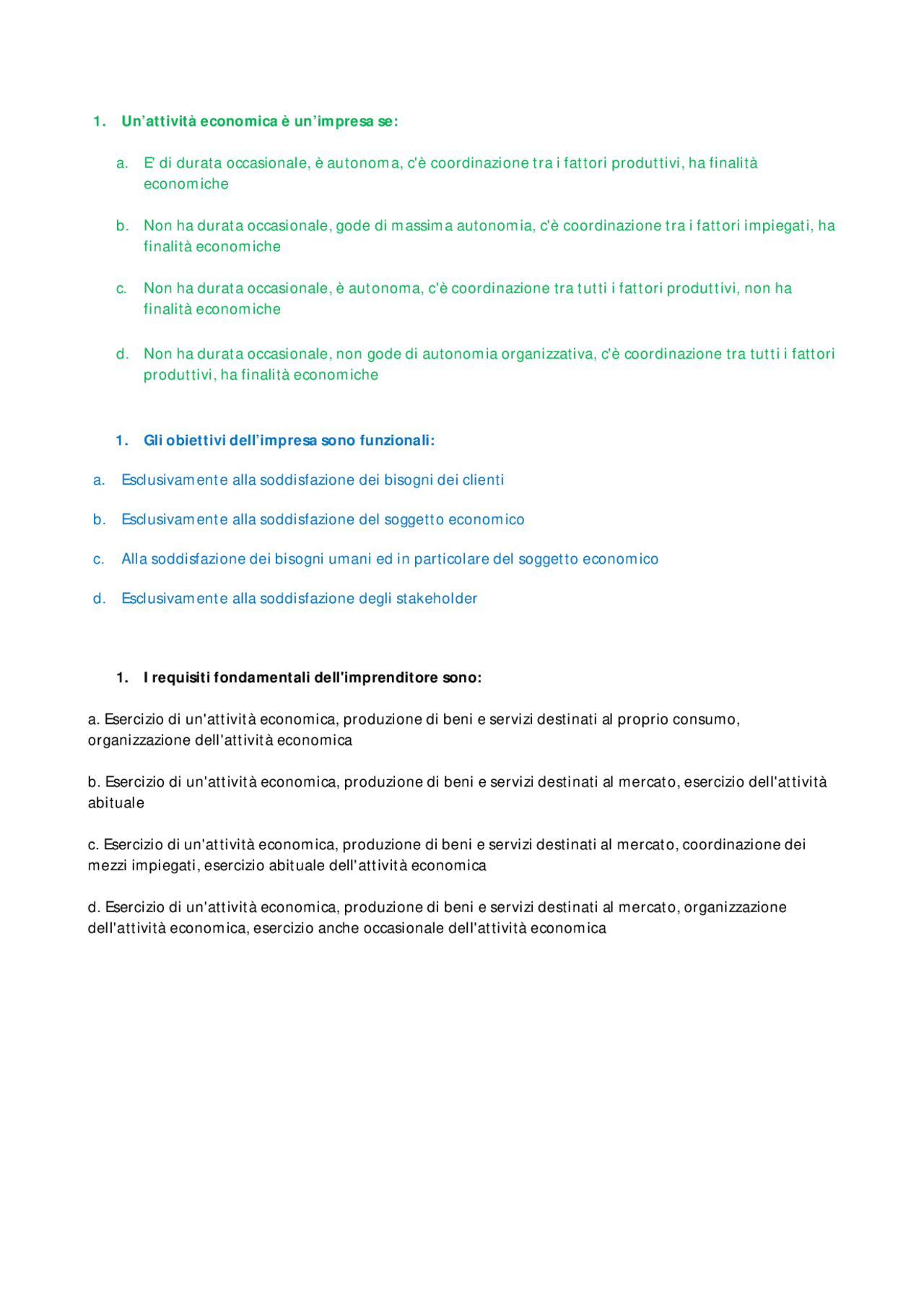 Prova Esame Sistemi Per La Gestione Aziendale” Docsity