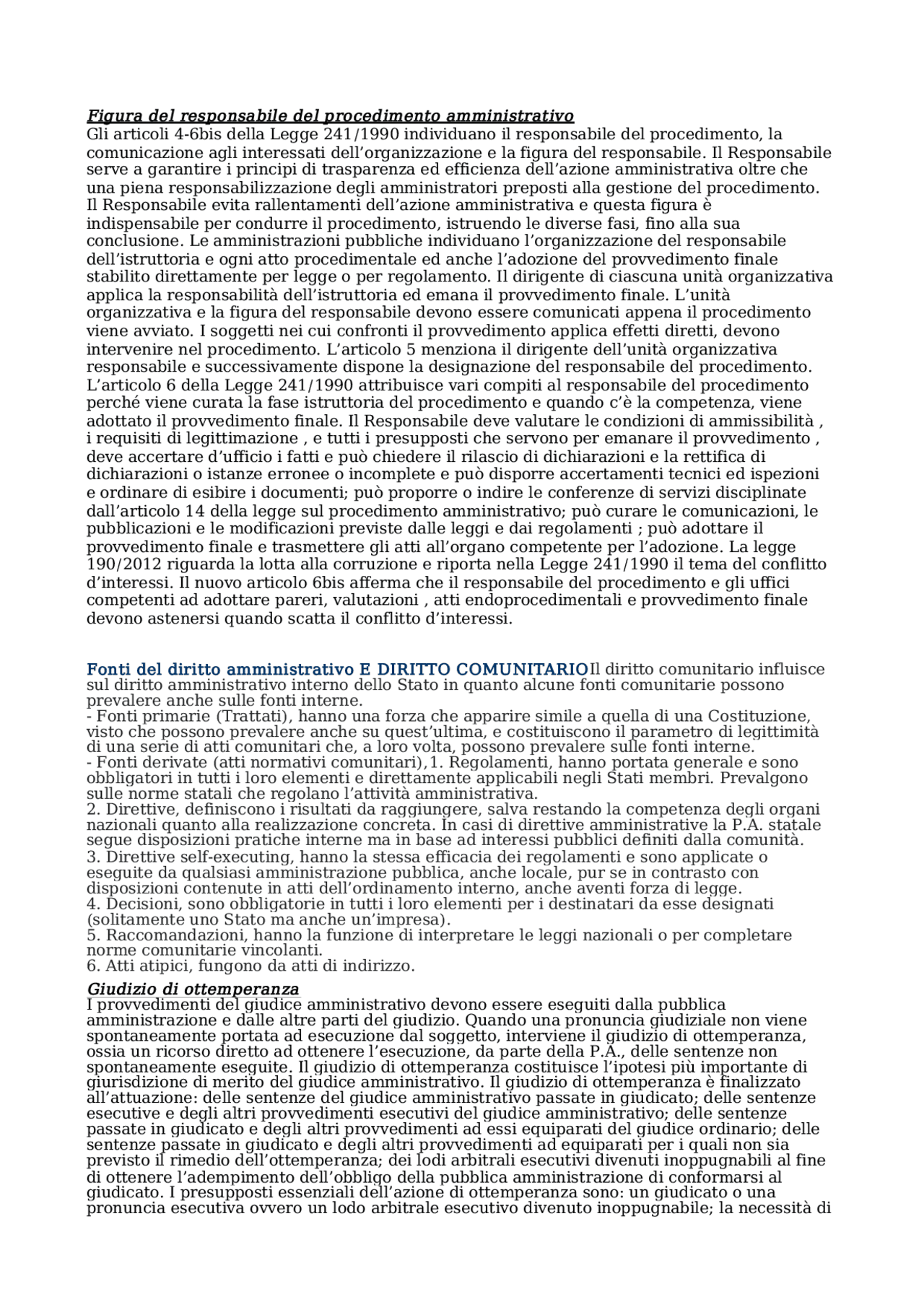 Diritto Amministrativo 2 Unicusano Docsity