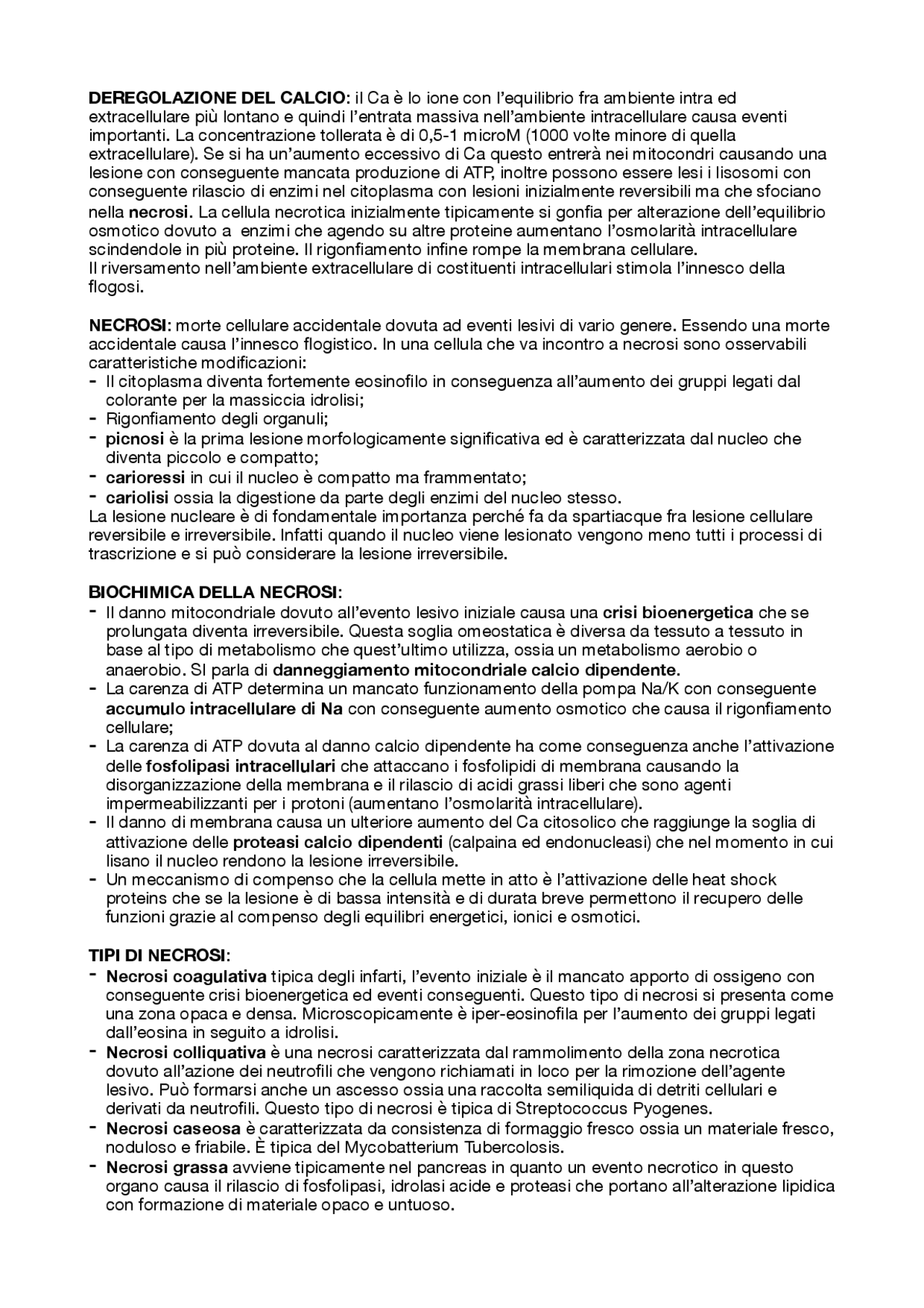 Riassunto Completo Parte Di Patologia Generale Unipd Sintesi Del
