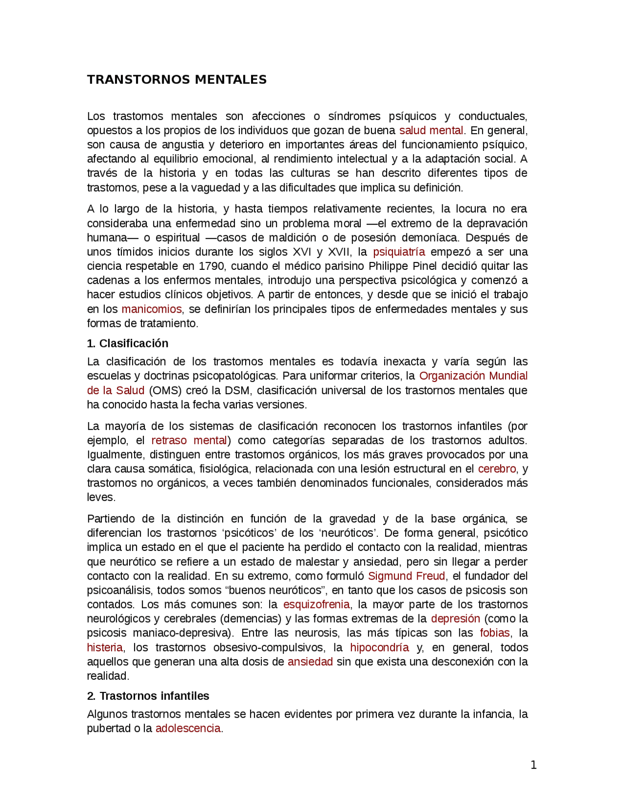 Tema 2 Trastornos Mentales Apuntes De Psicología Docsity