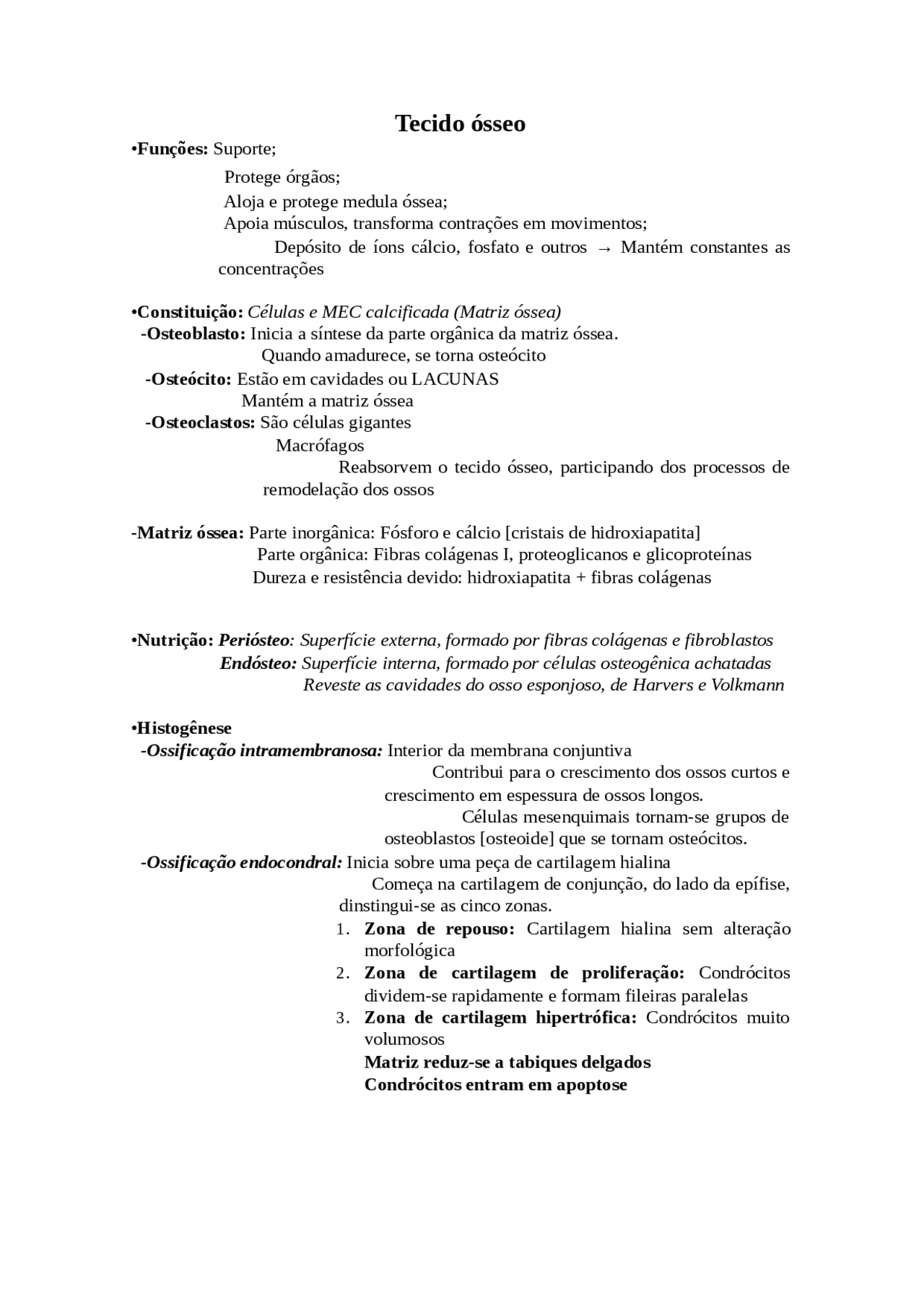 O Tecido ósseo Docsity