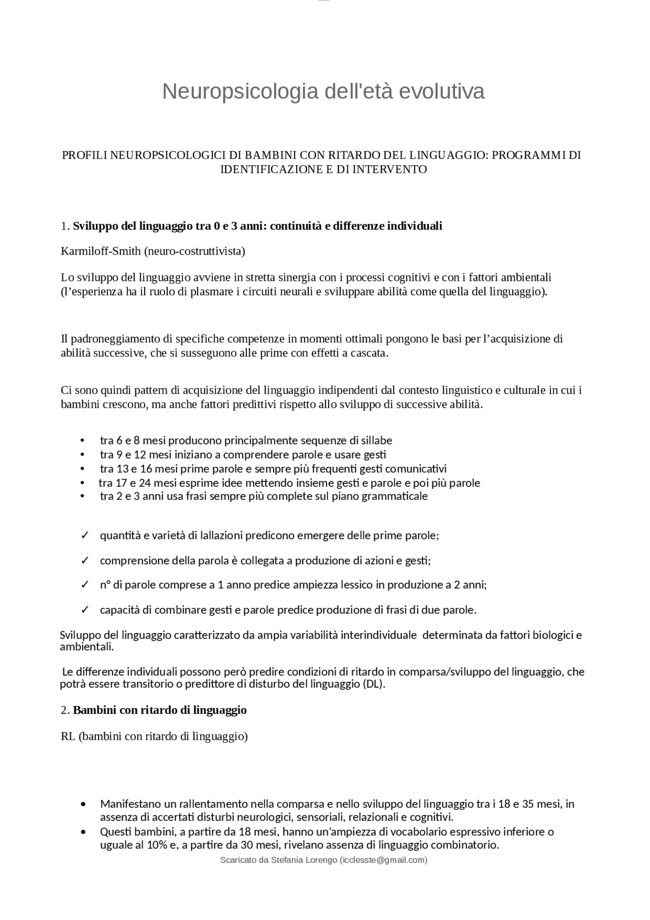 Neuropsicologia Psicologia Dei Disturbi Del Linguaggio Docsity