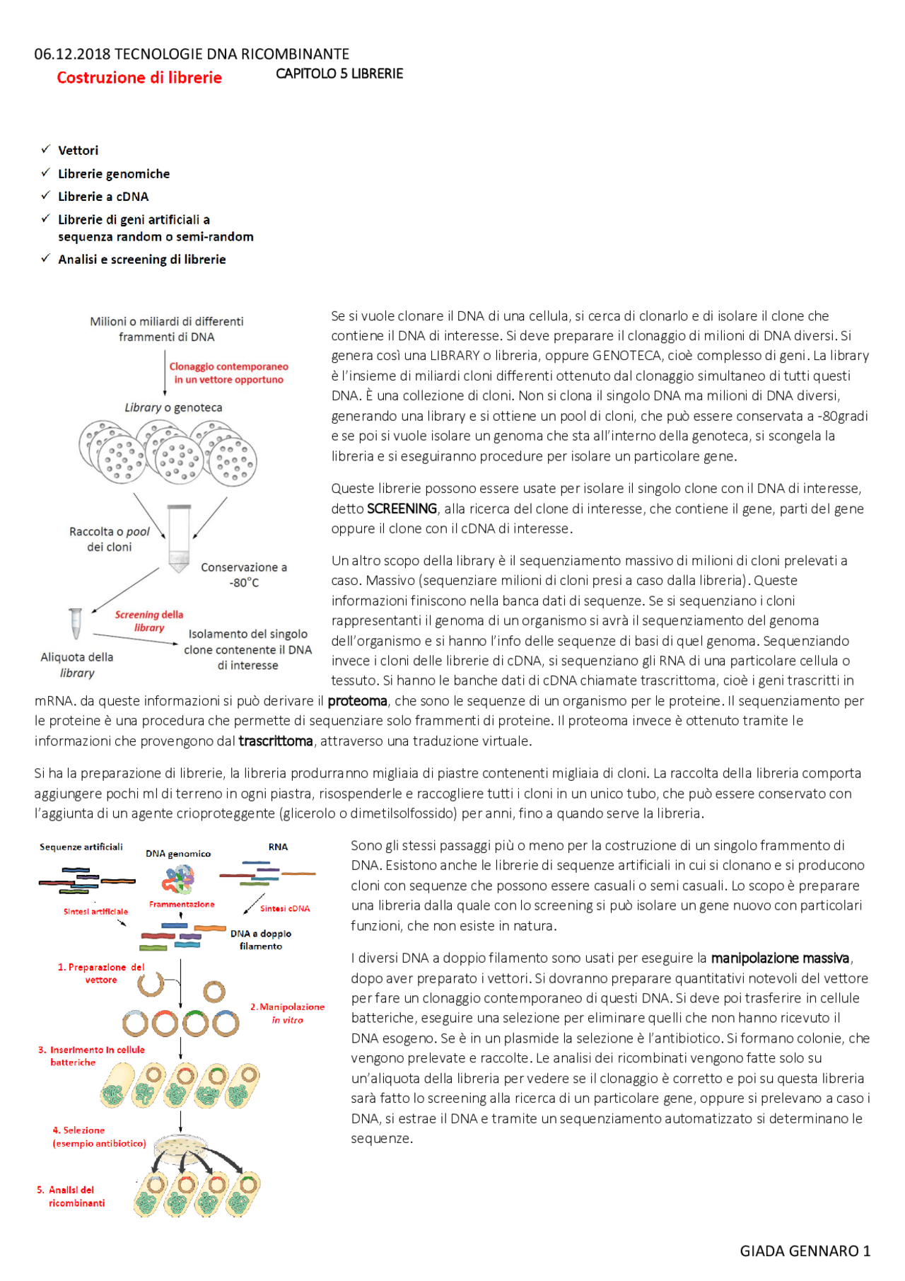 Tecnologie Del Dna Ricombinante Docsity
