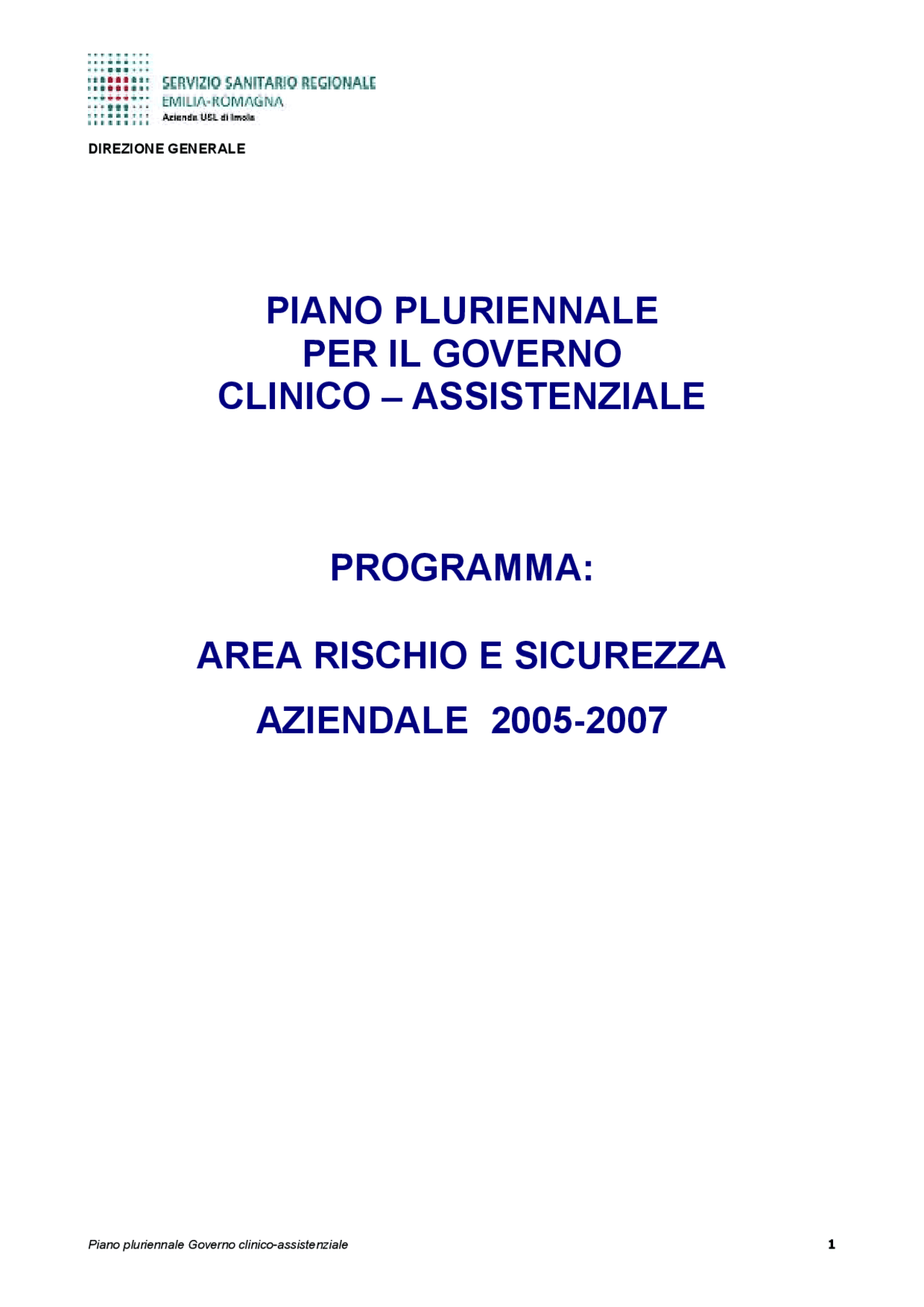 Gestione Del Rischio In Sanità Docsity
