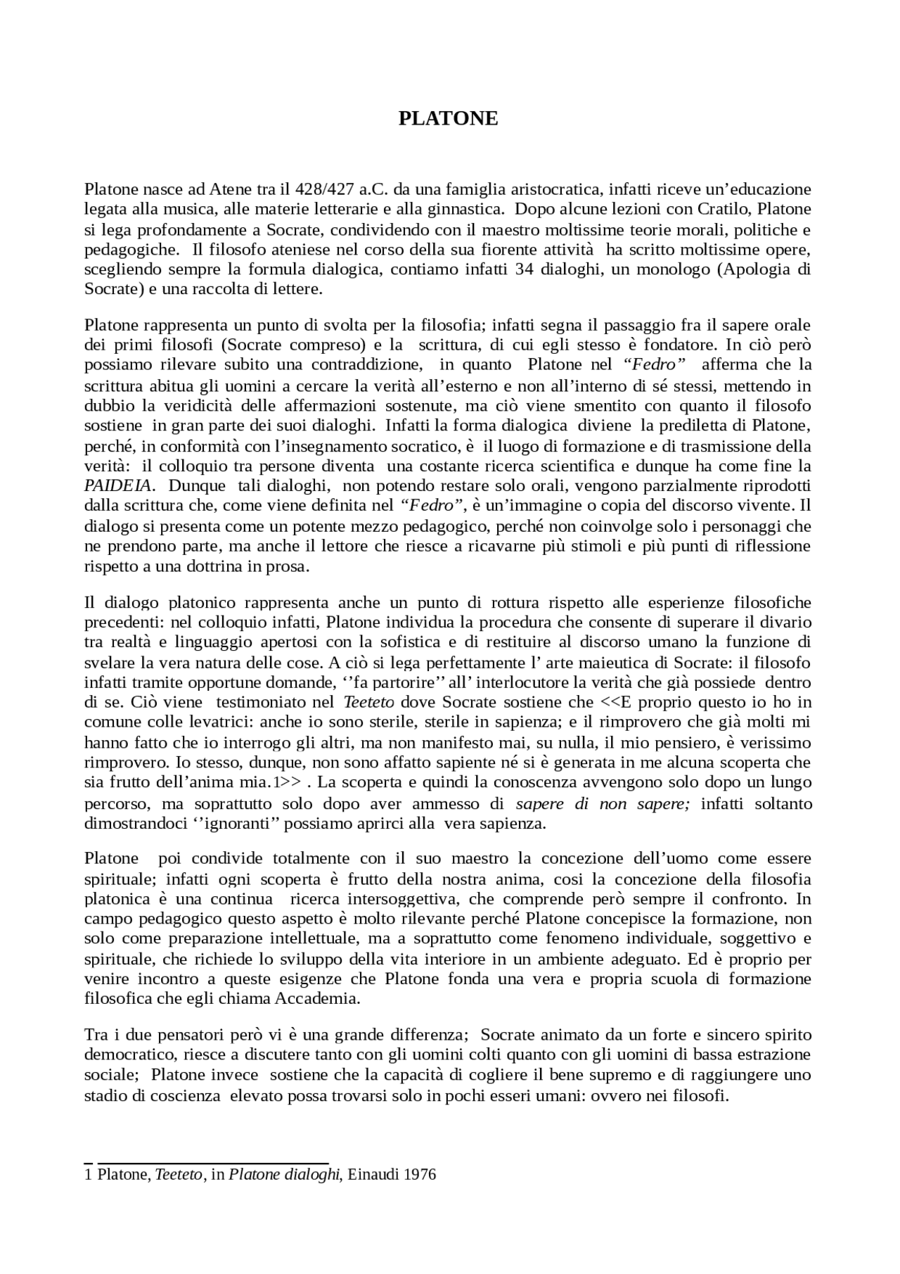 Tesina Storia Delle Dottirne Pedagogiche Docsity