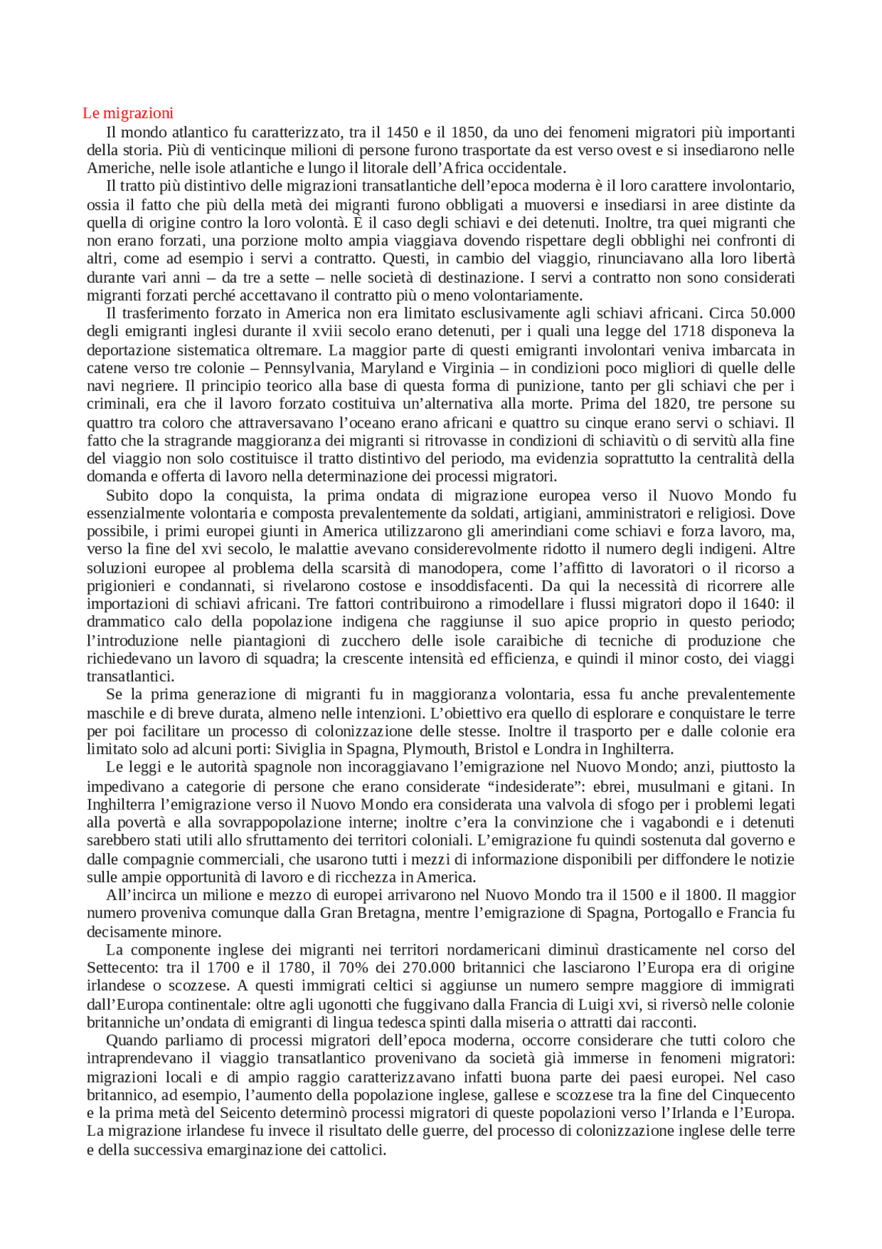 Storia Delle Americhe Docsity